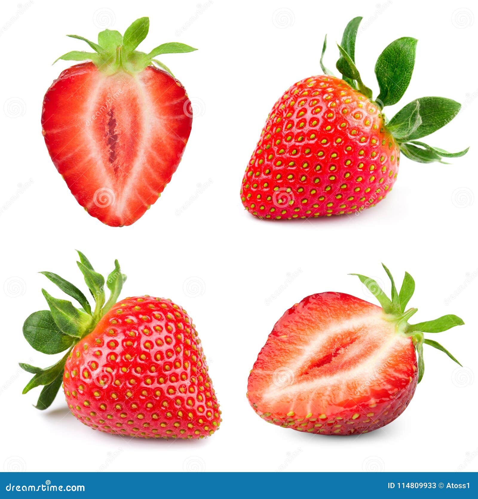 Strawberry Half Isolate On White Background Royalty-Free Stock ...