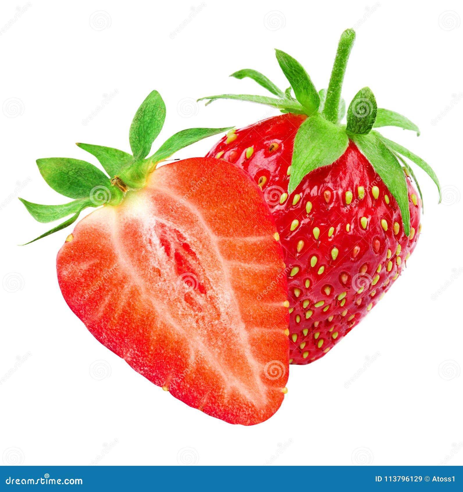 Strawberry Half Isolate On White Background Royalty-Free Stock ...