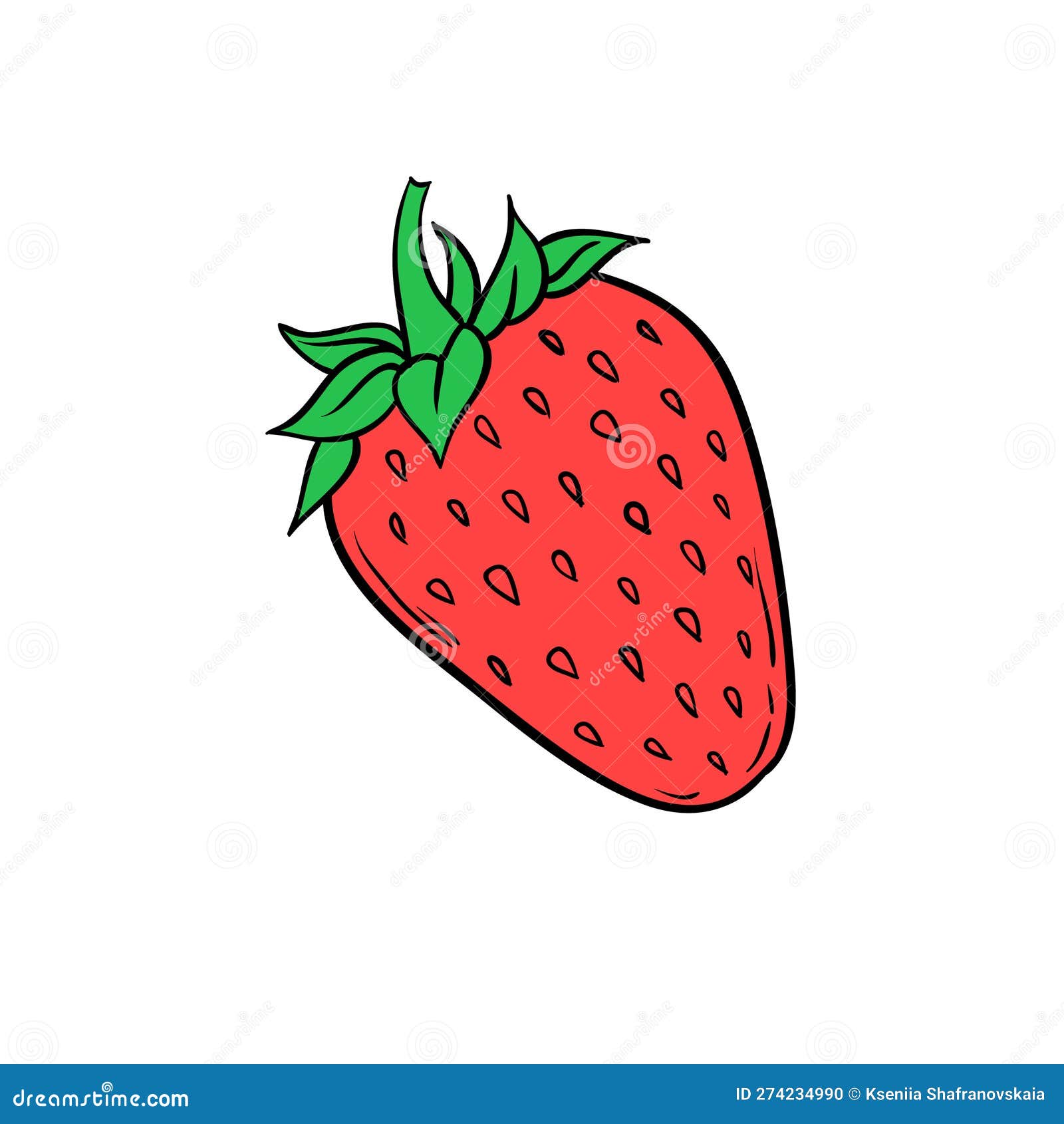 Strawberry, Hand Drawn Sketch Vector Illustration Stock Vector ...