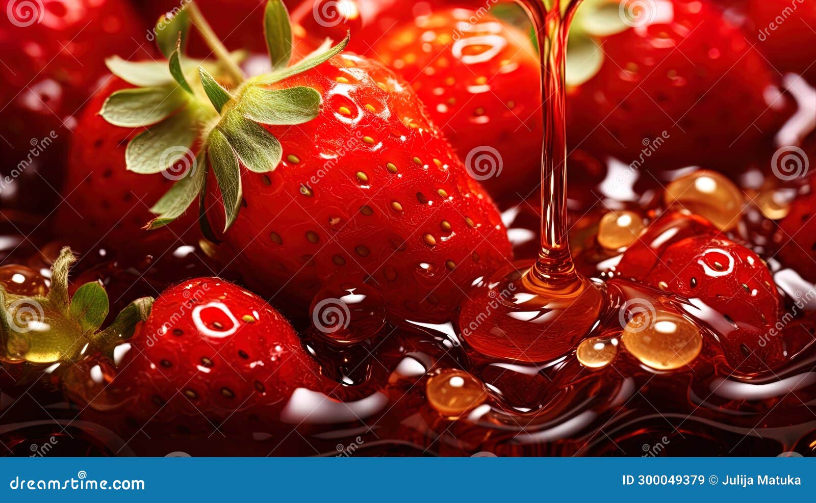 Strawberry-honey patterns stock illustration. Illustration of ripe ...