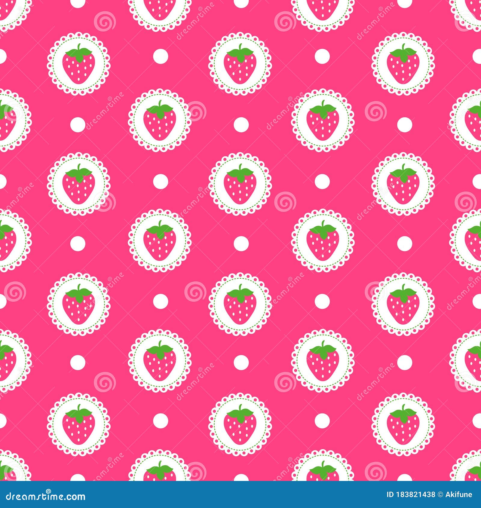 Strawberry Hot Pink White Lace Seamless Pattern. Repeatable Background ... Strawberry Hot Pink White Lace Seamless Pattern. Repeatable Background ...
