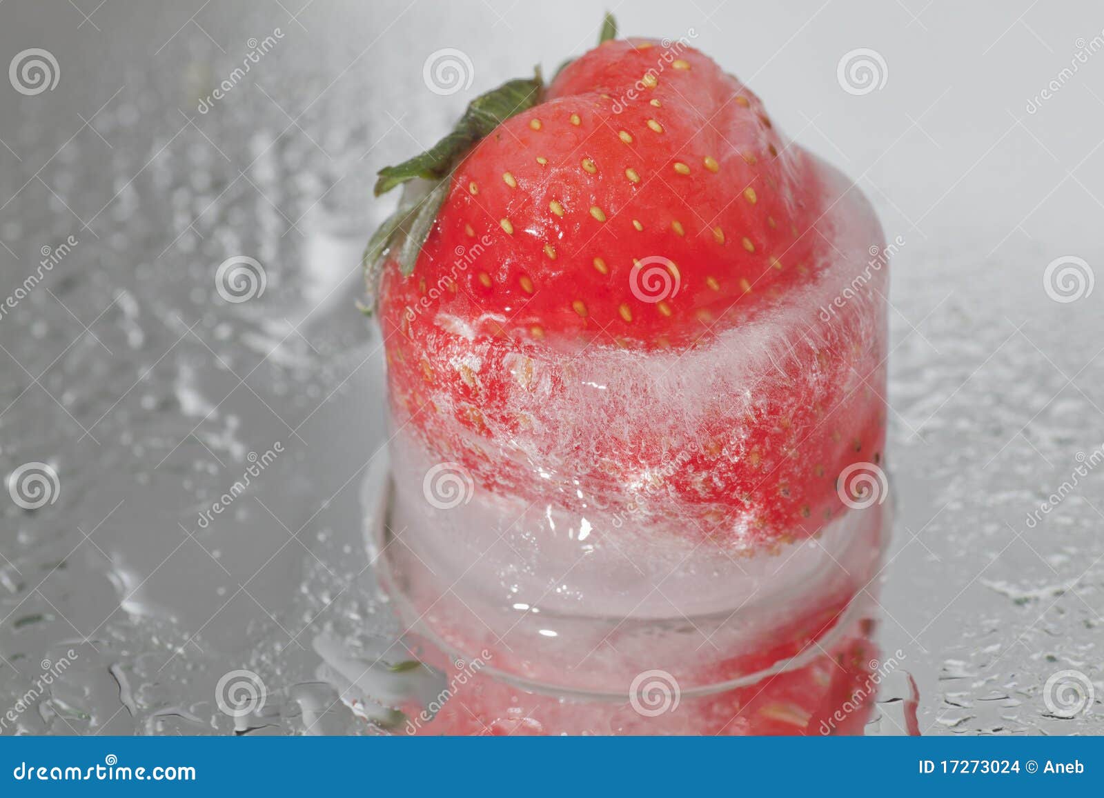 Strawberry ice stock photo. Image of water, cube, strawberry - 17273024