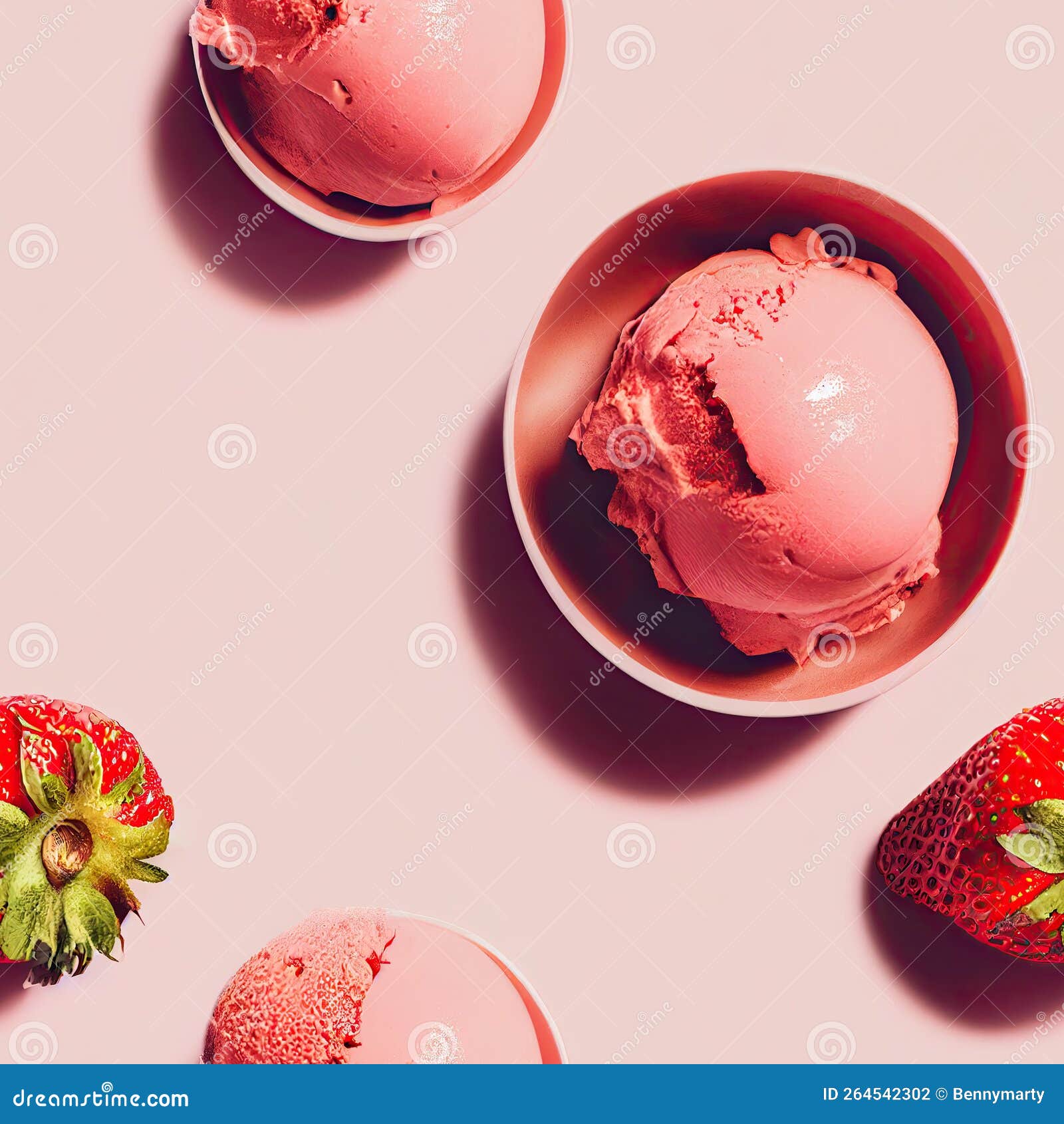 Strawberry Ice Cream on Seamless Texture Tile Stock Illustration ...