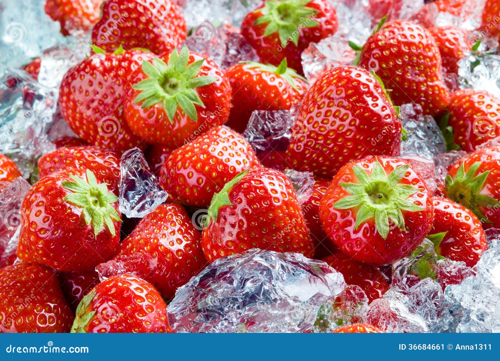 Strawberry with ice stock image. Image of wallpaper, health - 36684661