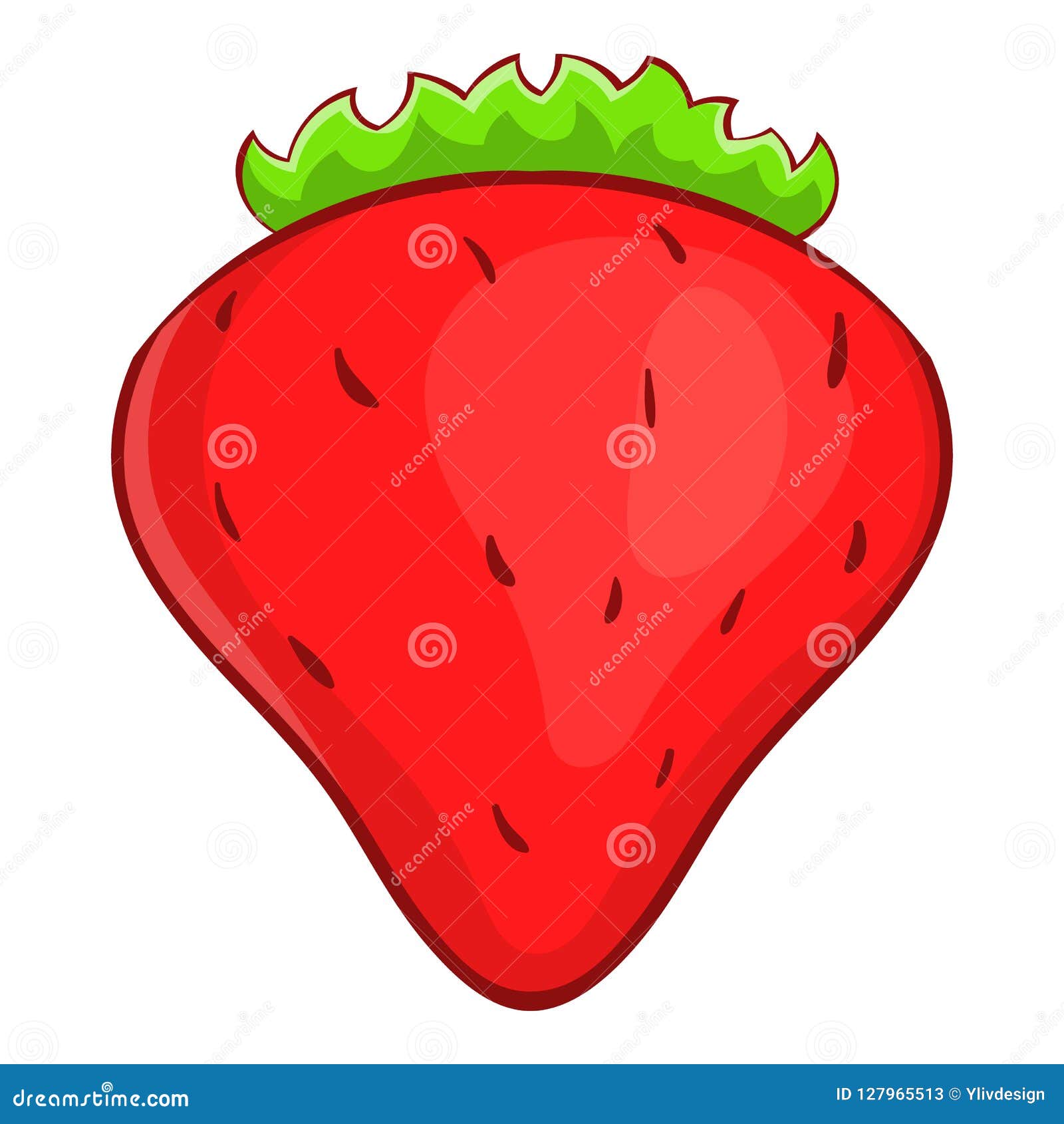 Strawberry Icon, Cartoon Style Stock Illustration - Illustration of ...
