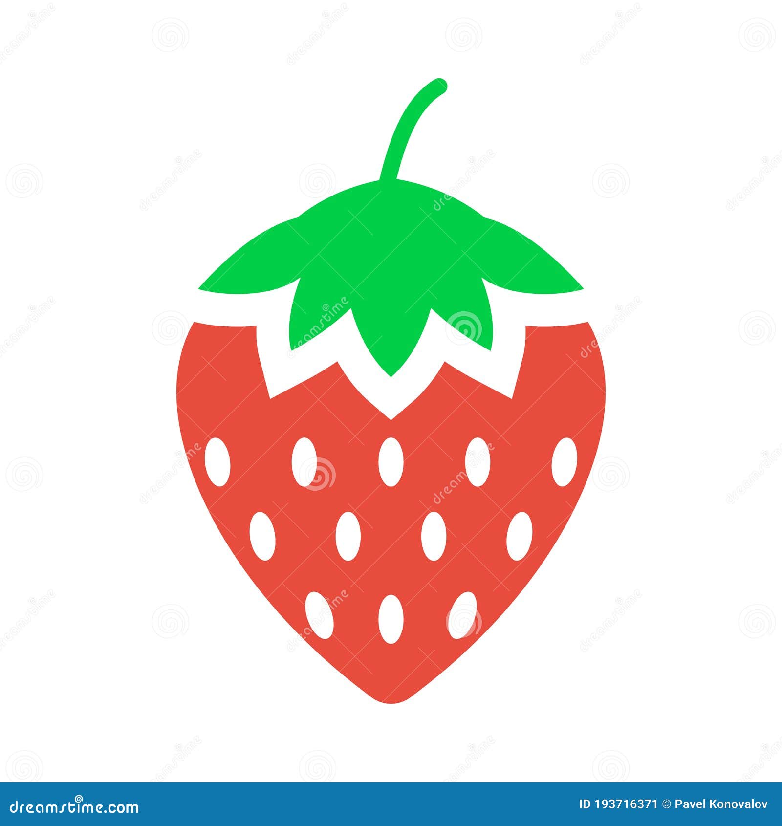 Strawberry Icon stock vector. Illustration of summer - 193716371