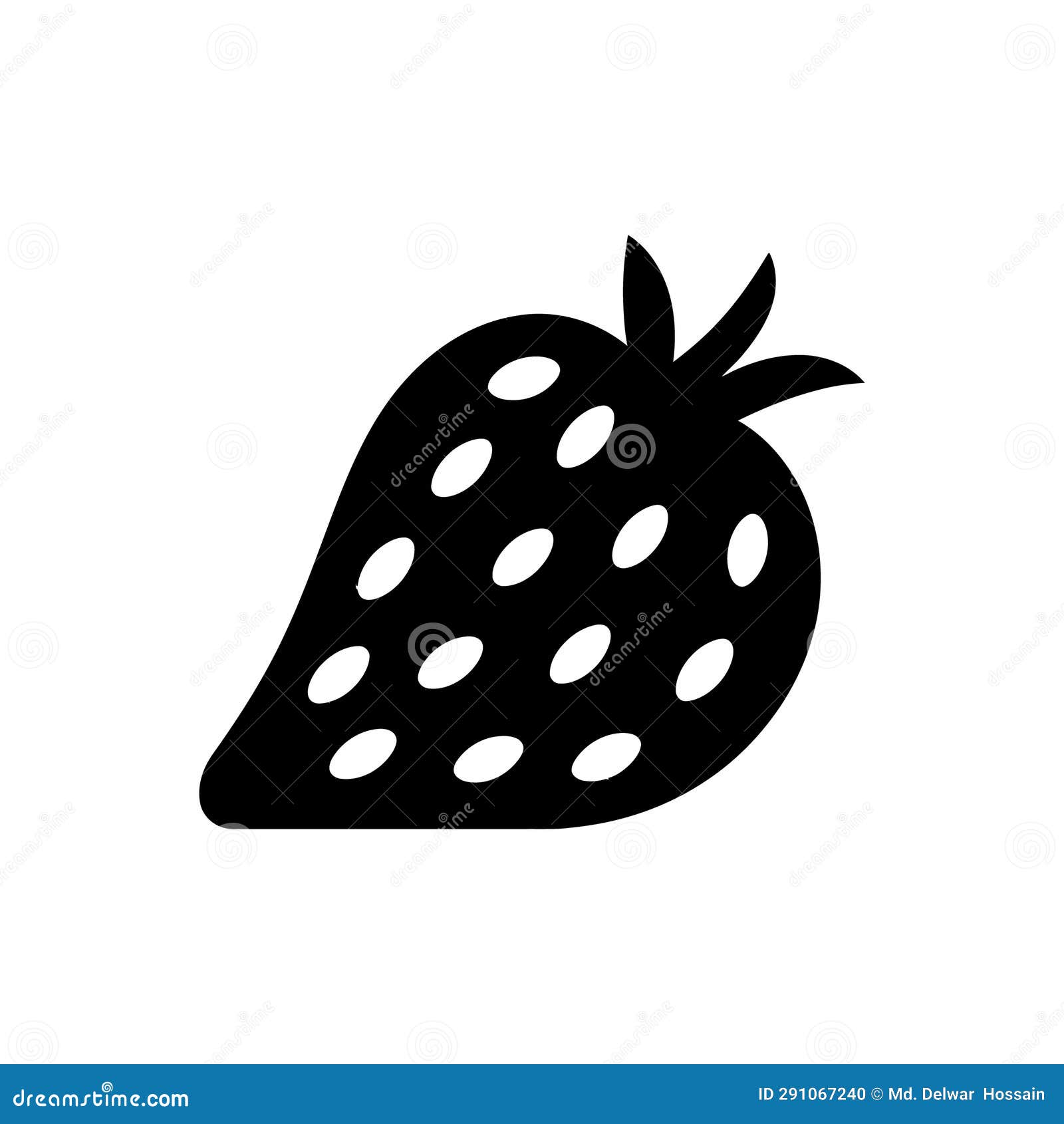 Strawberry icon stock illustration. Illustration of isolated - 291067240