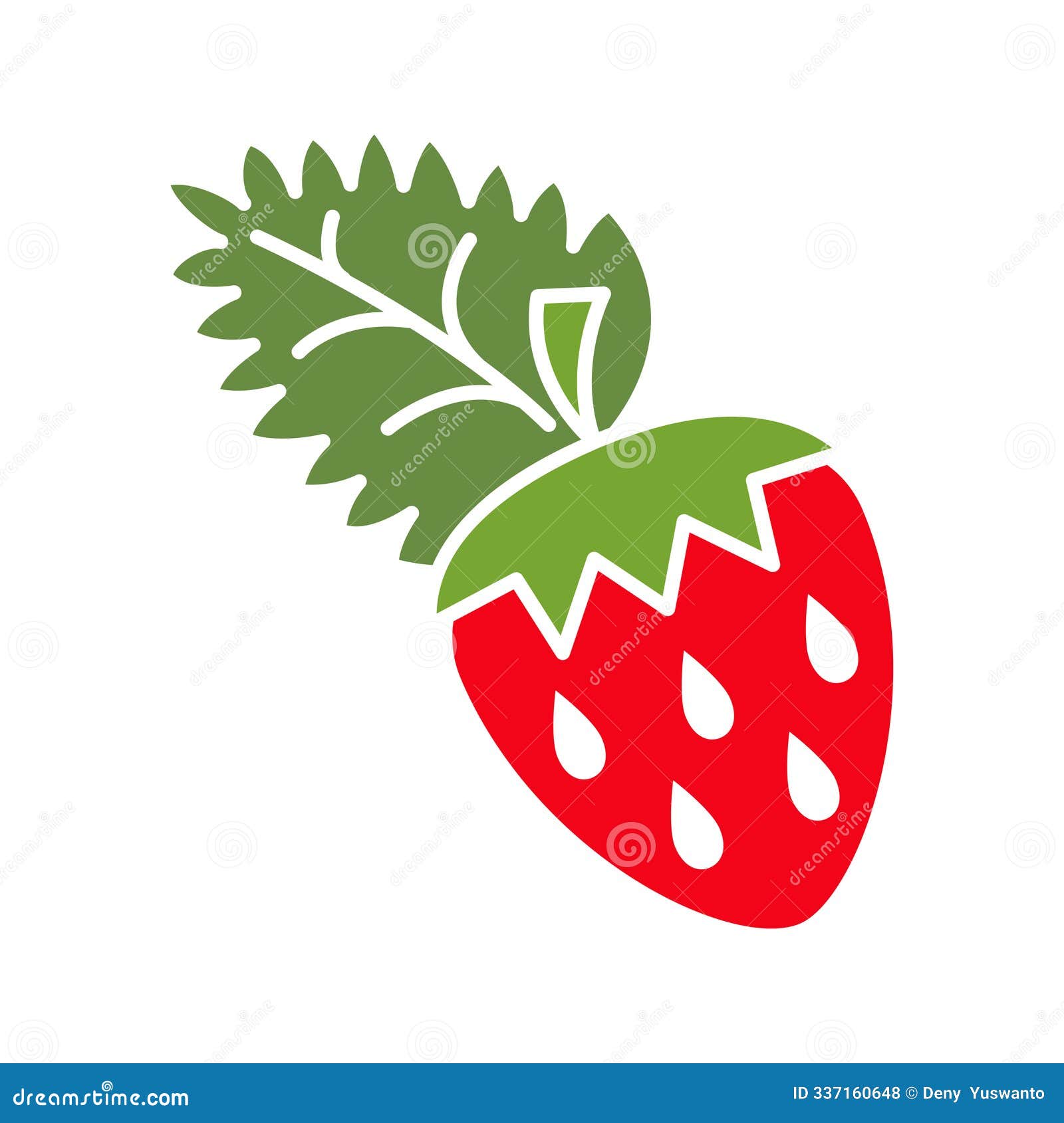 Strawberry Icon Vector Design Template Basic RGB Stock Illustration ...