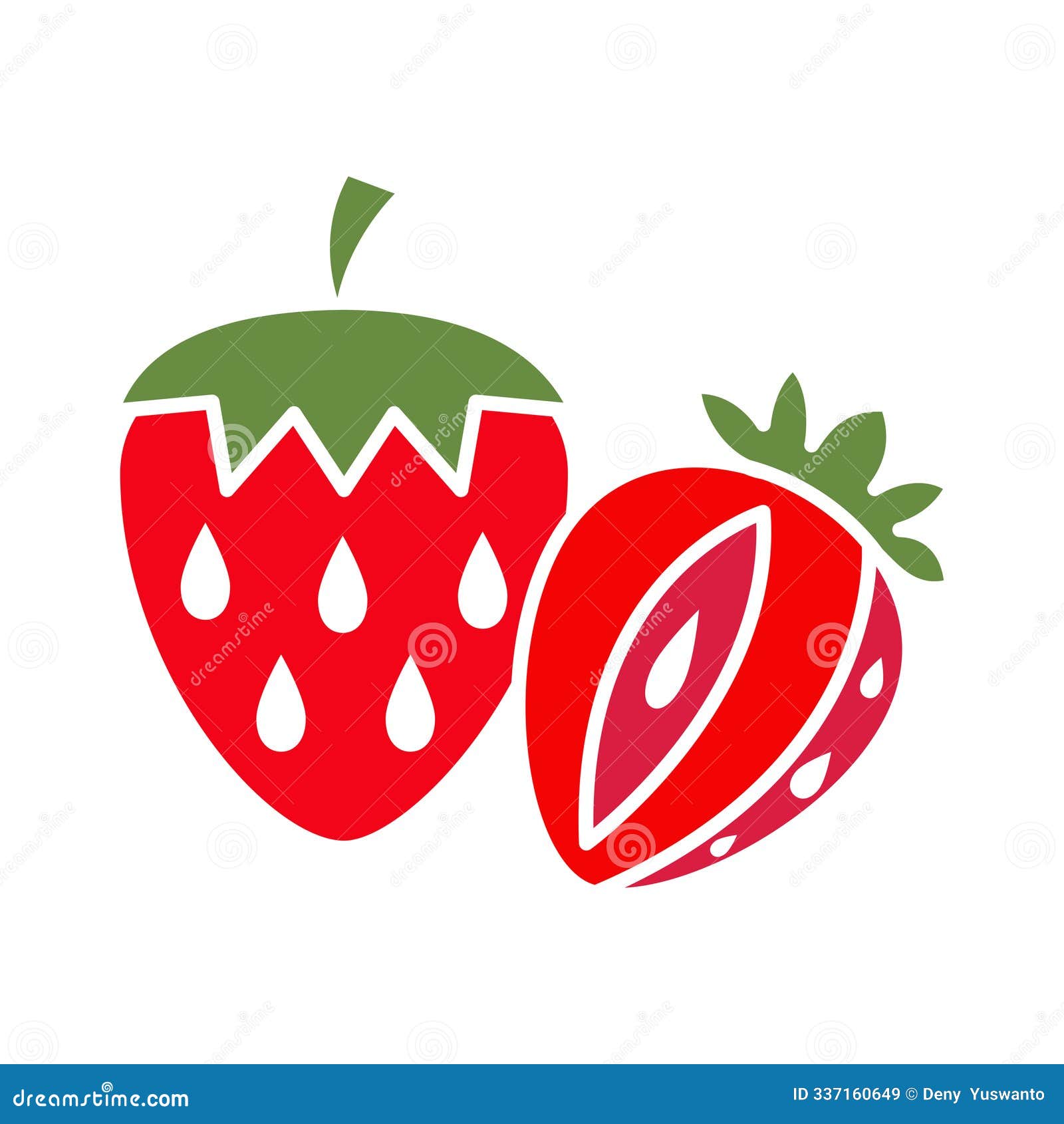 Strawberry Icon Vector Design Template Basic RGB Stock Illustration ...