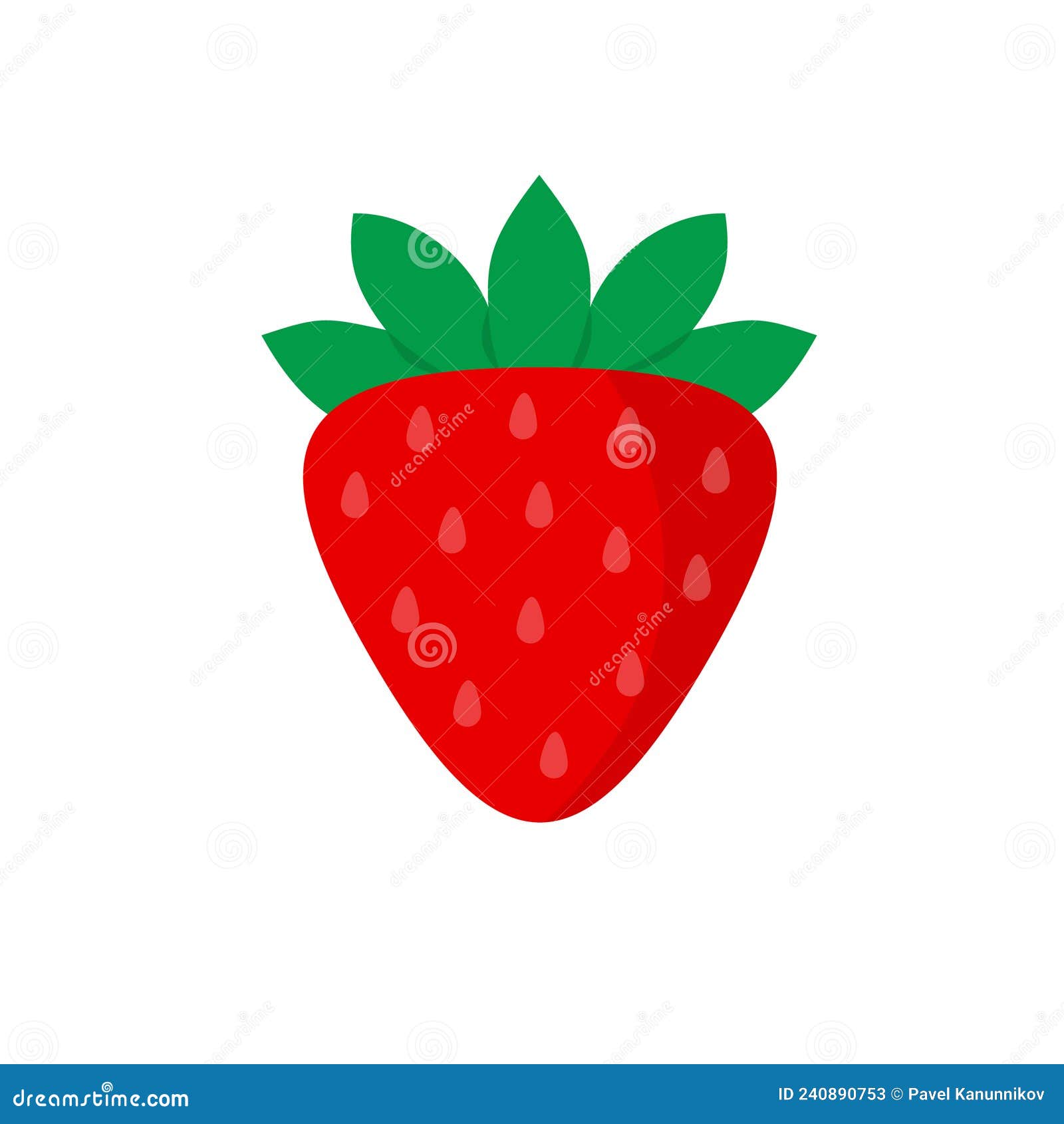 Strawberry Icon Vector Illustration Cartoon Style Stock Vector ...