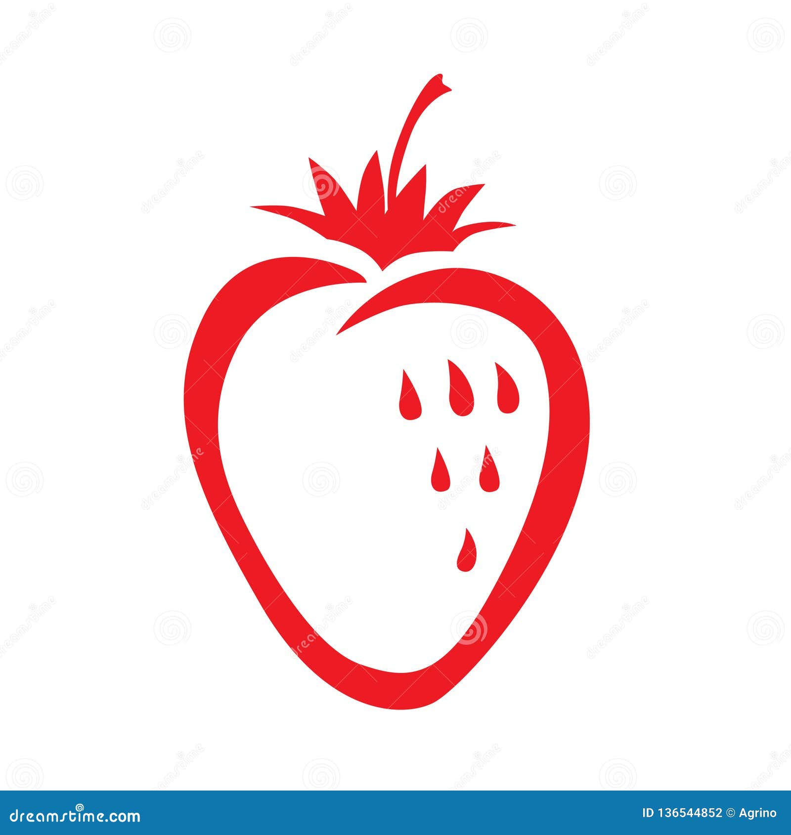 Strawberry stylized icon stock vector. Illustration of tasty - 136544852