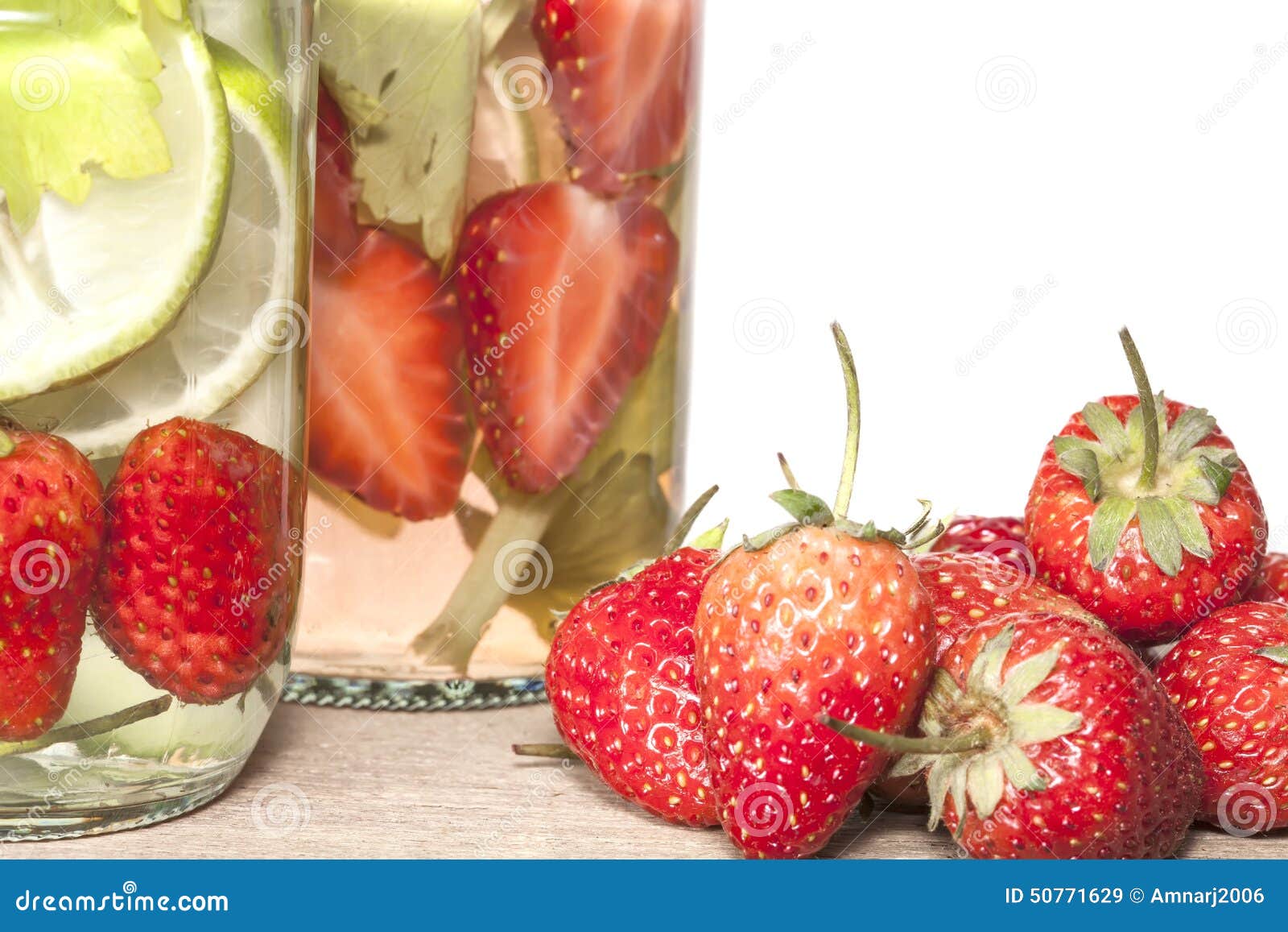 Strawberry Infused water stock image. Image of healthy - 50771629