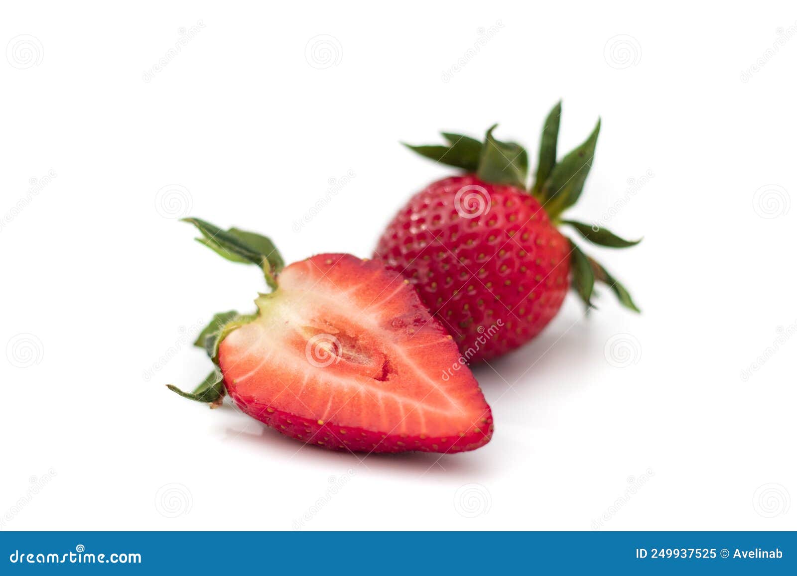 Strawberry Isolated. Strawberries Isolate. Strawberries with Leaf ...