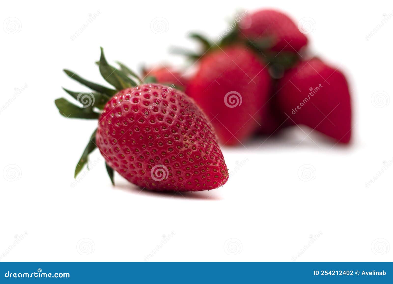 Strawberry Isolated. Strawberries Isolate. Strawberries with Leaf ...