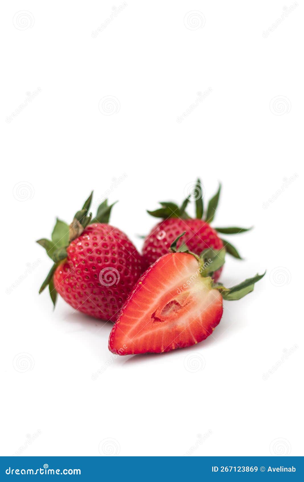 Strawberry Isolated. Strawberries Isolate. Strawberries with Leaf ...