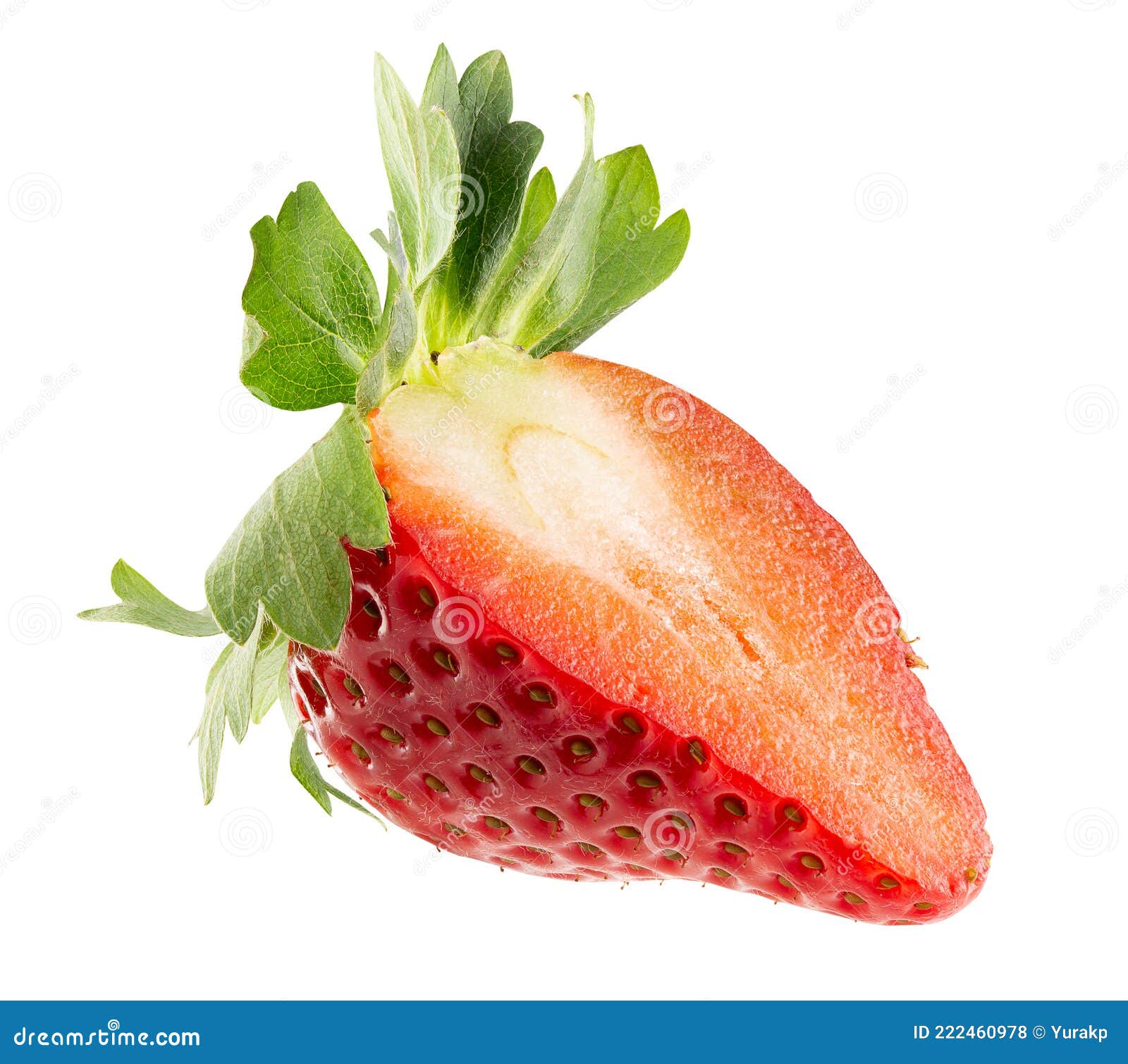 Strawberry Isolated on a White Background Stock Photo - Image of macro ...