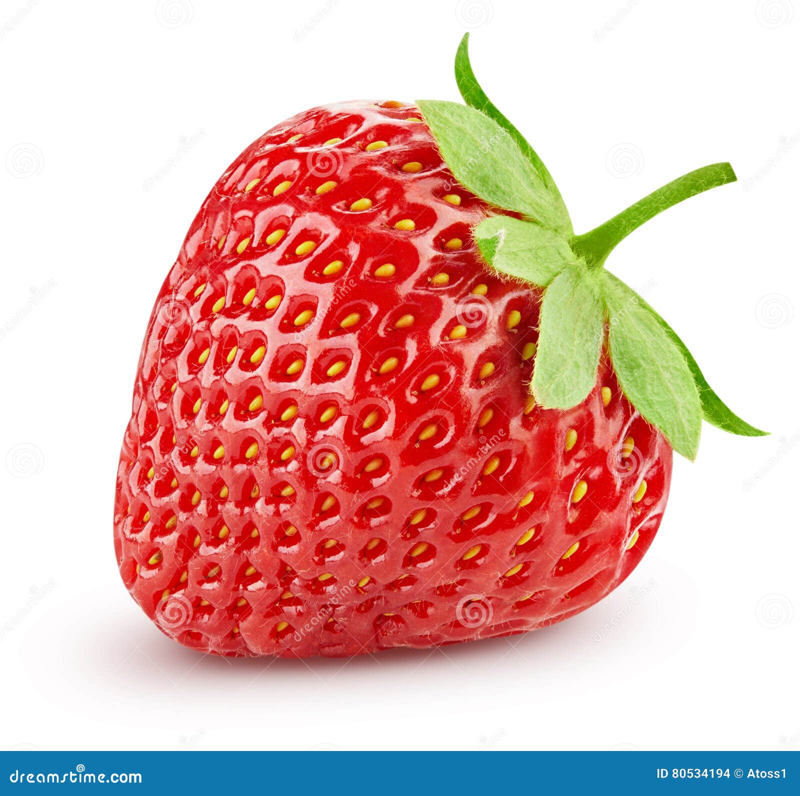 Strawberry Isolated on White Stock Photo - Image of fresh, refreshment ...