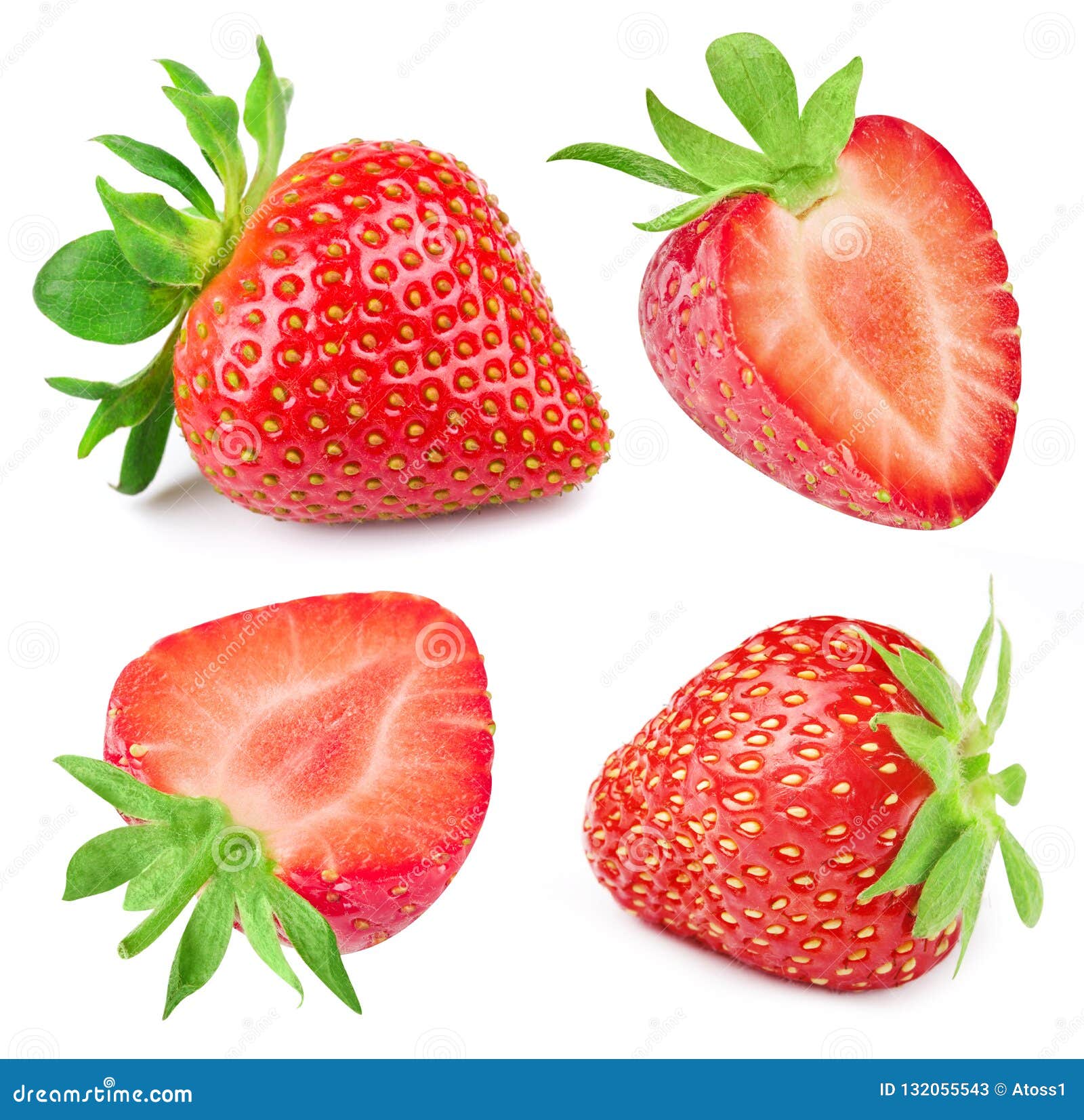 Strawberry Isolated on White Stock Image - Image of tasty, closeup ...