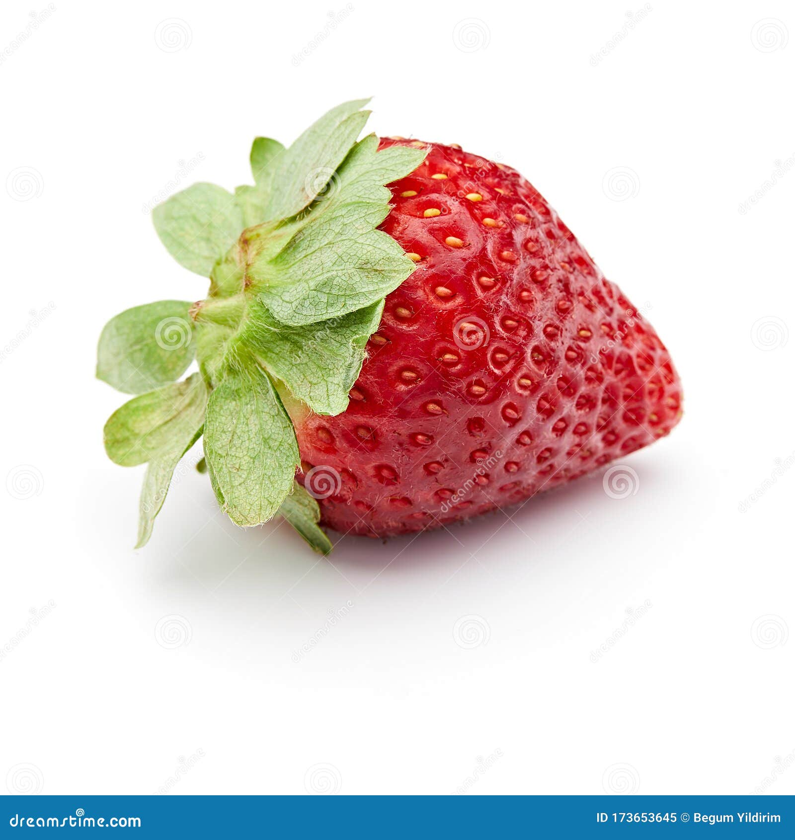 Strawberry Isolated on White Background Stock Image - Image of single ...