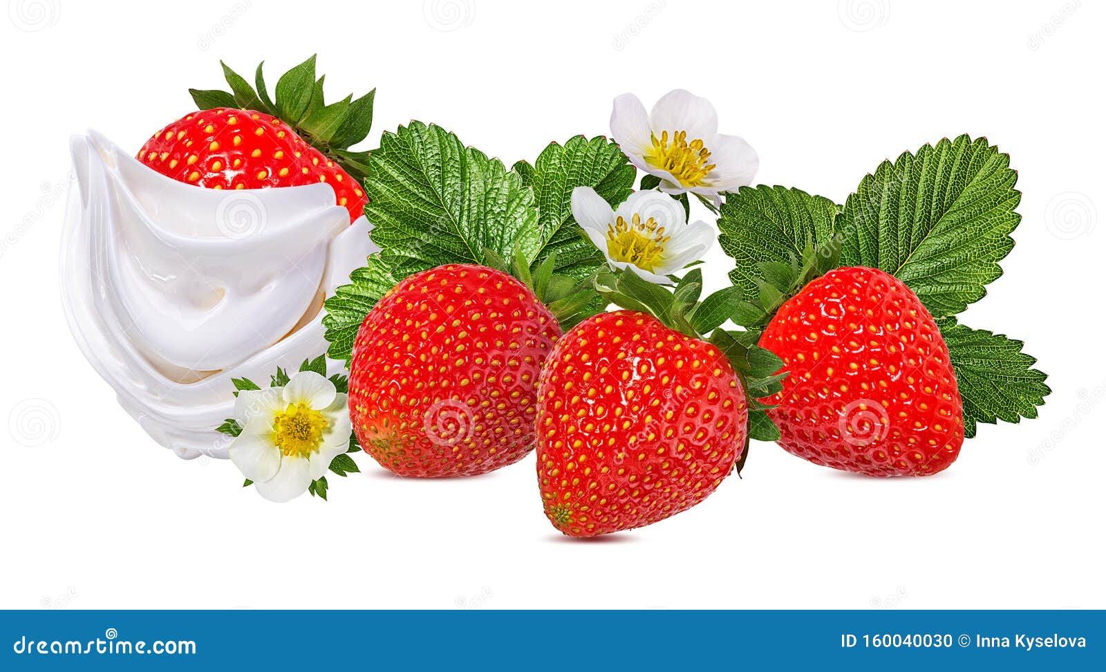 Strawberry Isolated on White Stock Photo - Image of food, dessert ...