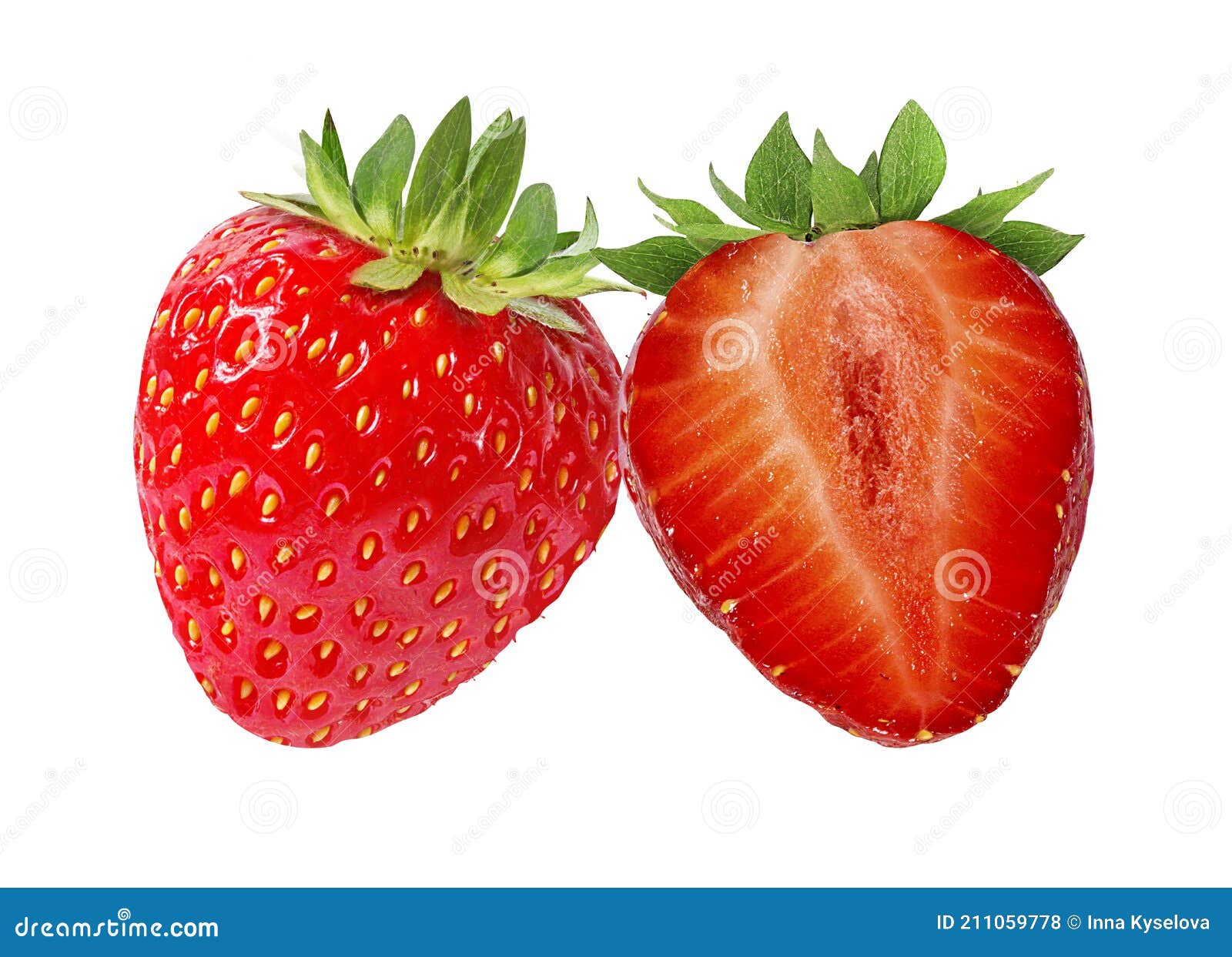 Strawberry Isolated on White Stock Photo - Image of tasty, healthy ...