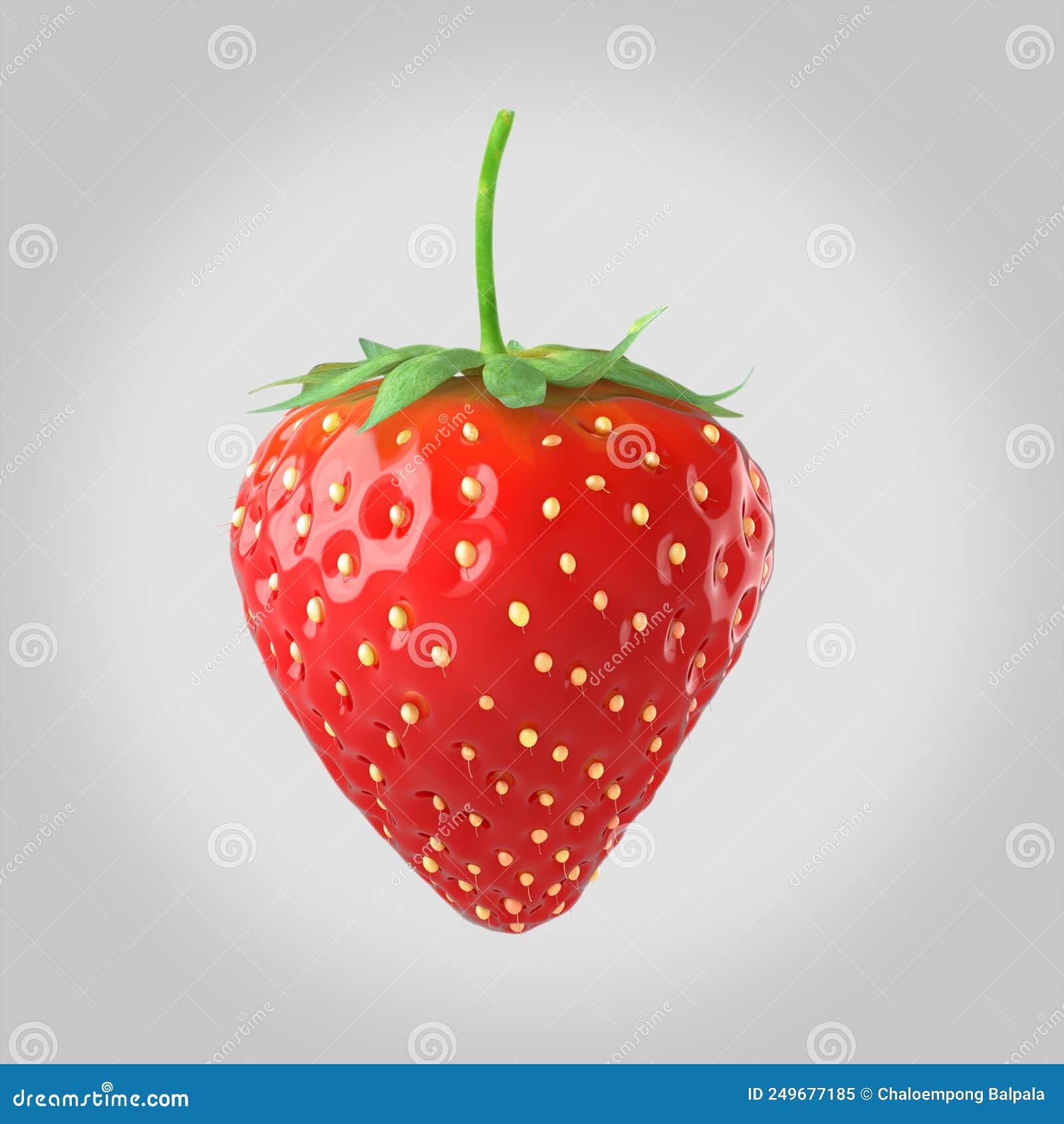 Strawberry Isolated on White Background. Stock Illustration ...