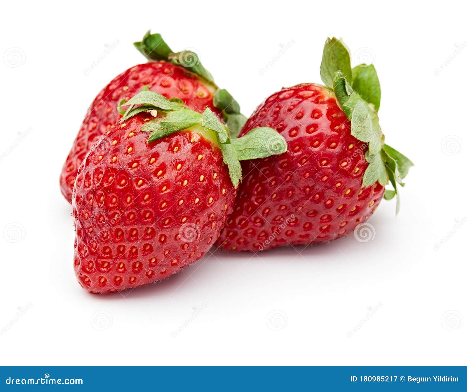 Strawberry Isolated on White Background Stock Image - Image of macro ...