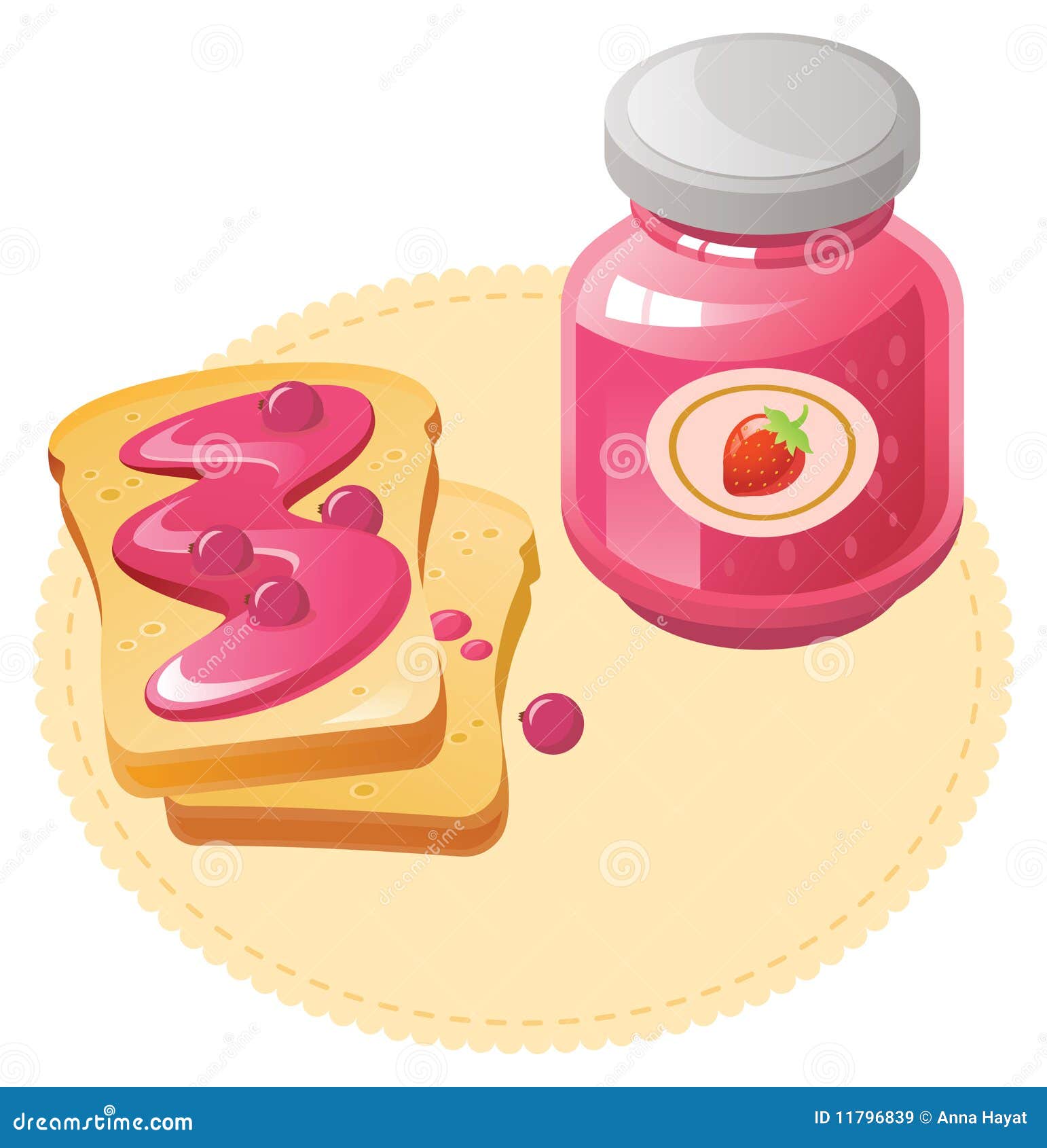 Strawberry Jam Cartoon Vector | CartoonDealer.com #11796839