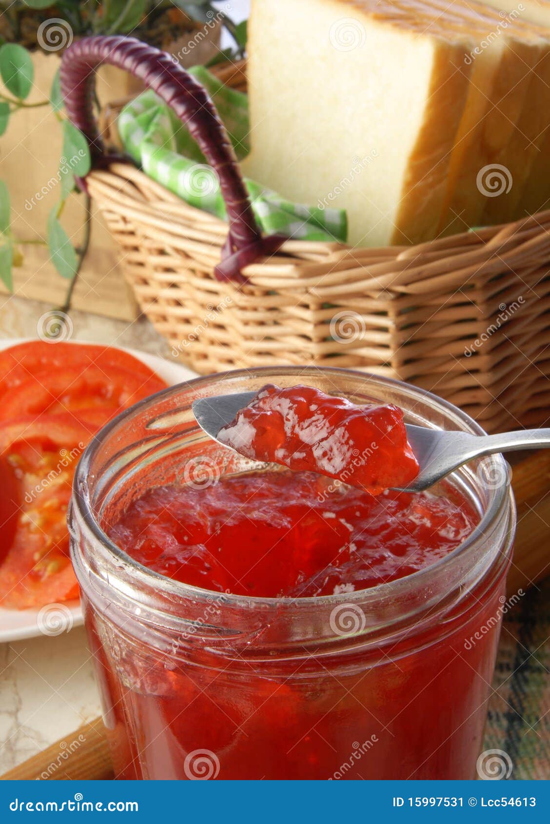 Strawberry jam stock image. Image of toast, smear, table - 15997531