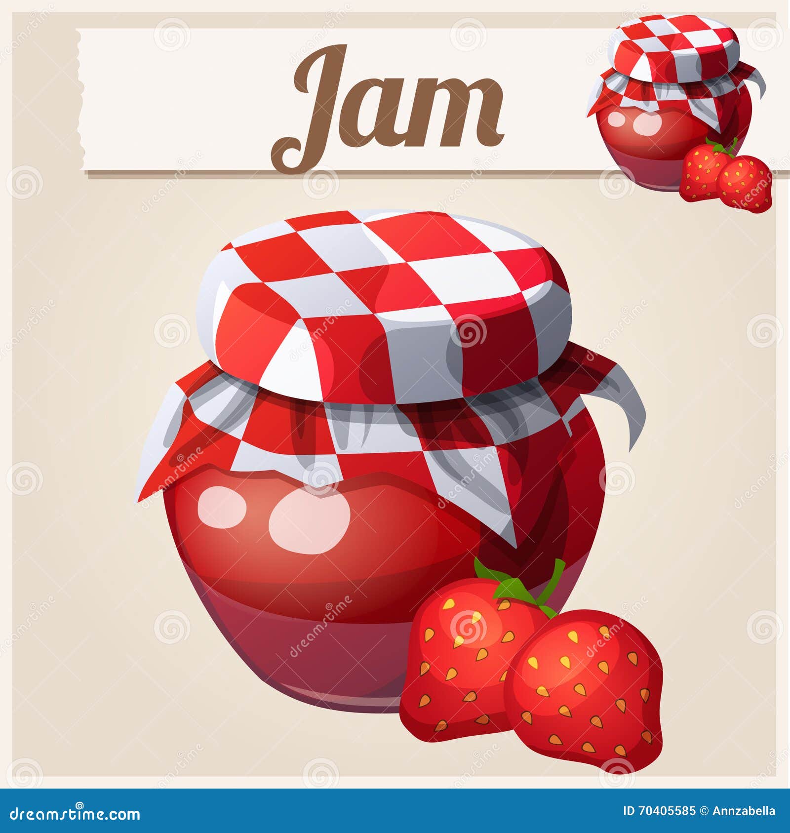 Strawberry Jam stock vector. Illustration of drawing - 70405585