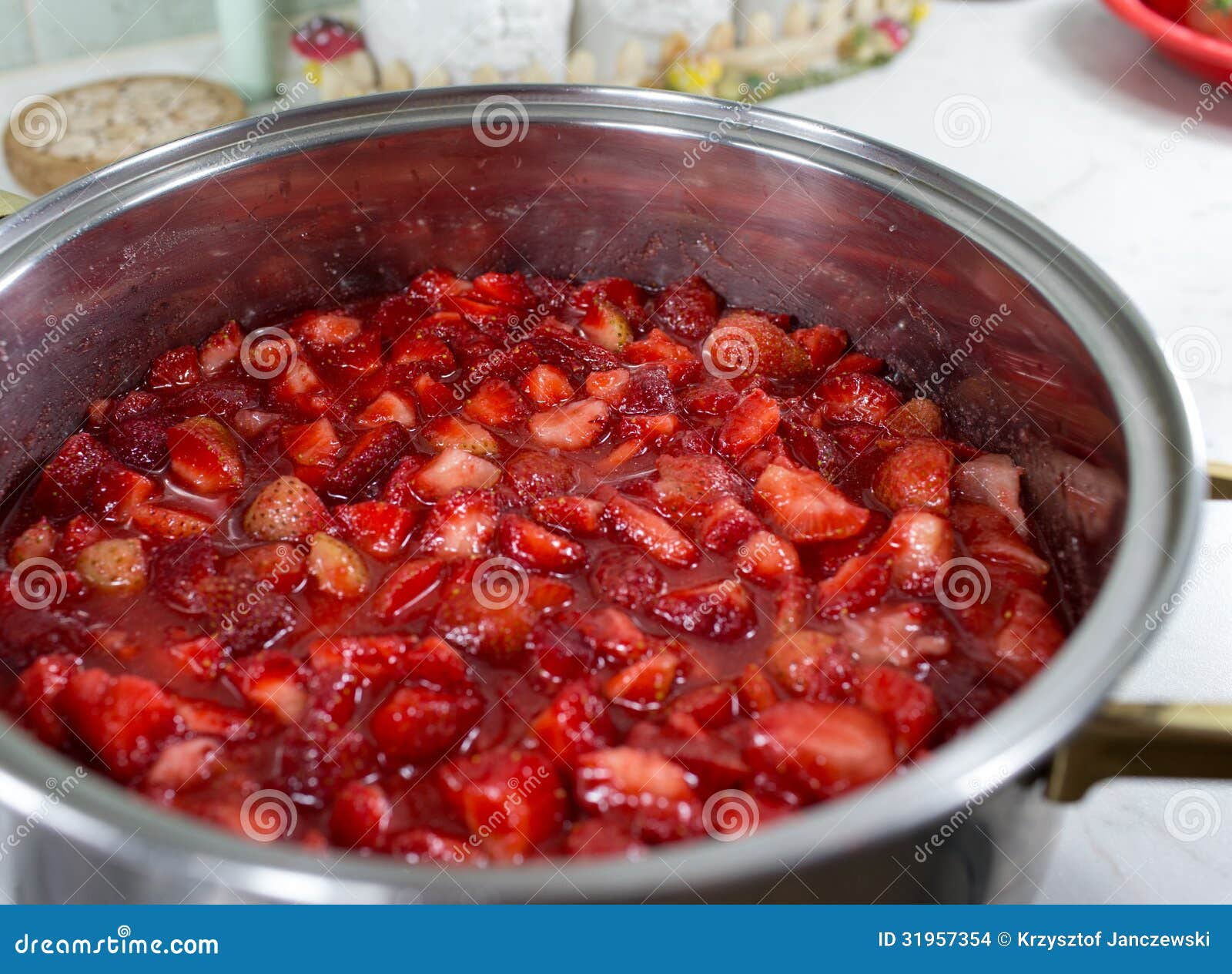 Strawberry jam. stock photo. Image of kitchen, freshness - 31957354