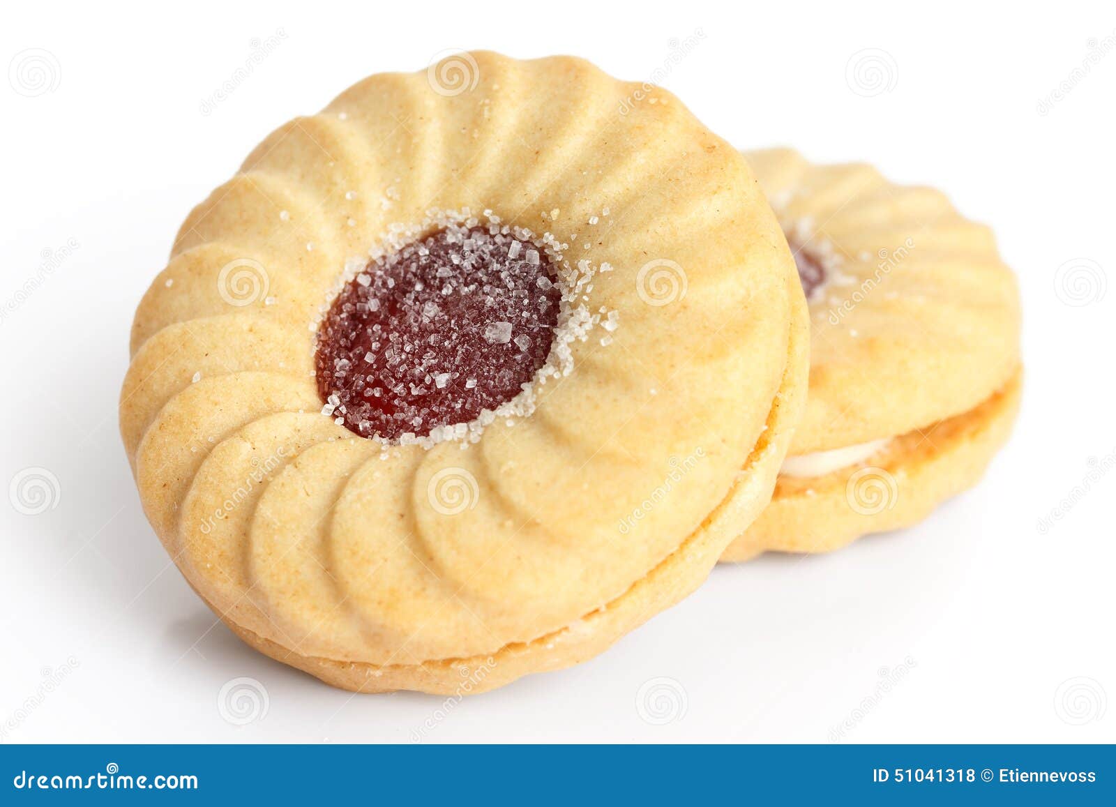 Strawberry Jam Ring Biscuit Stock Photo - Image of dessert, yummy: 51041318
