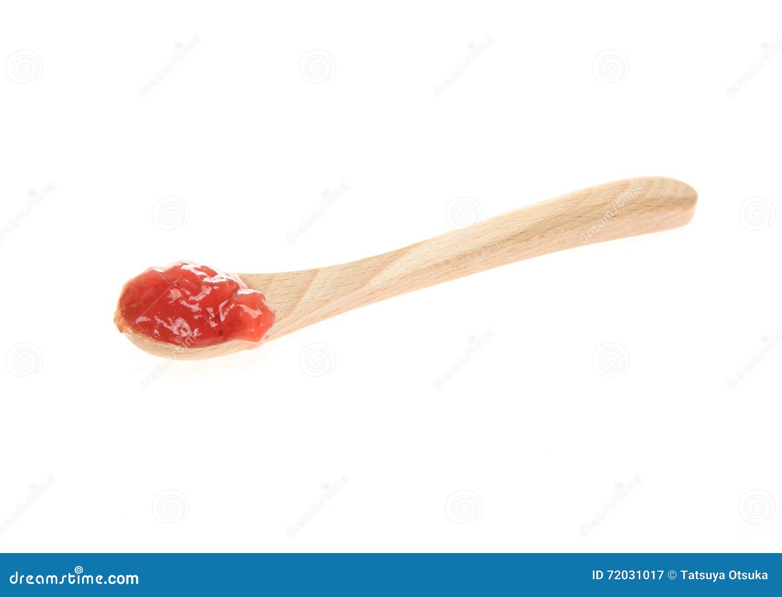 Strawberry jam on a spoon stock image. Image of strawberry - 72031017