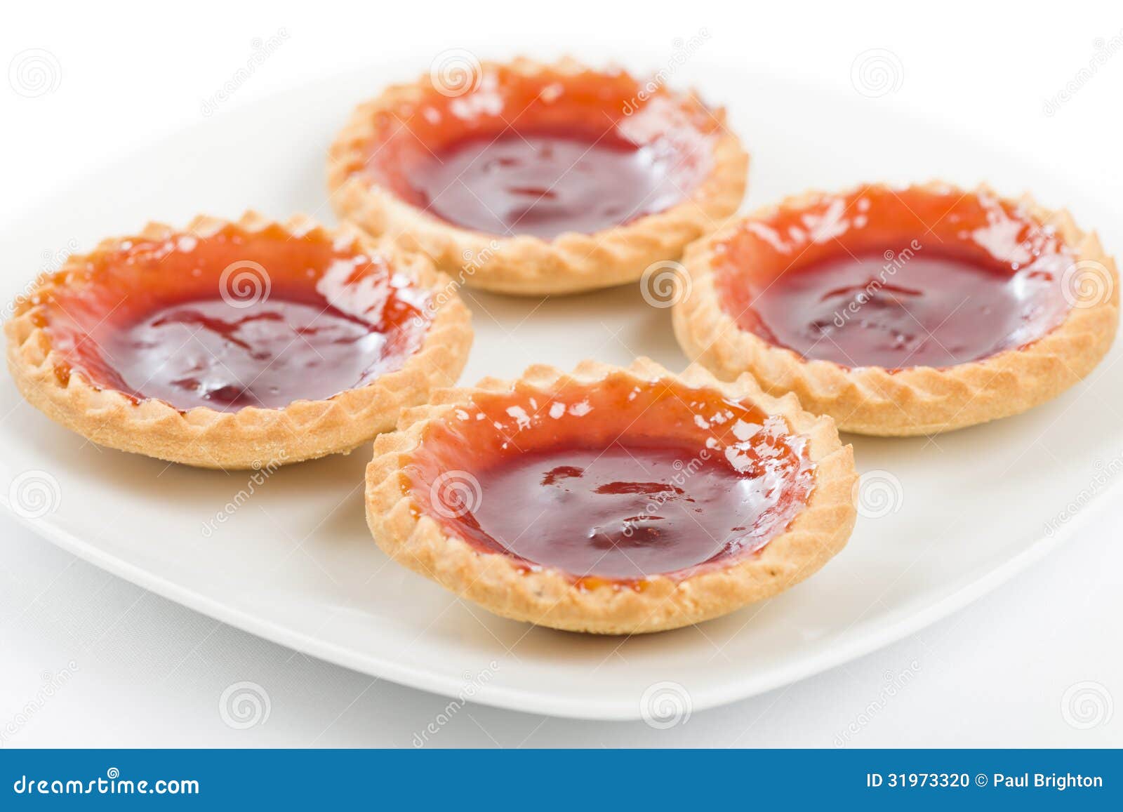 Strawberry Jam Tarts. stock photo. Image of background - 31973320
