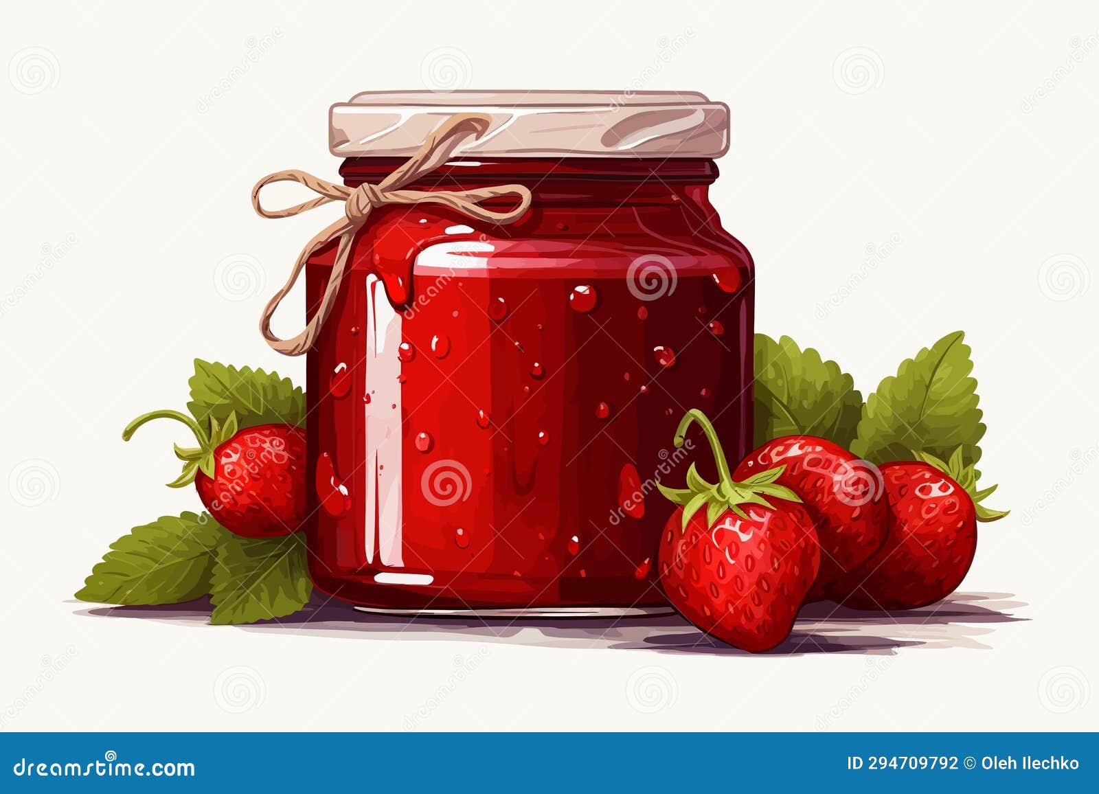Strawberry Jam Vector Flat Minimalistic Isolated Vector Style ...