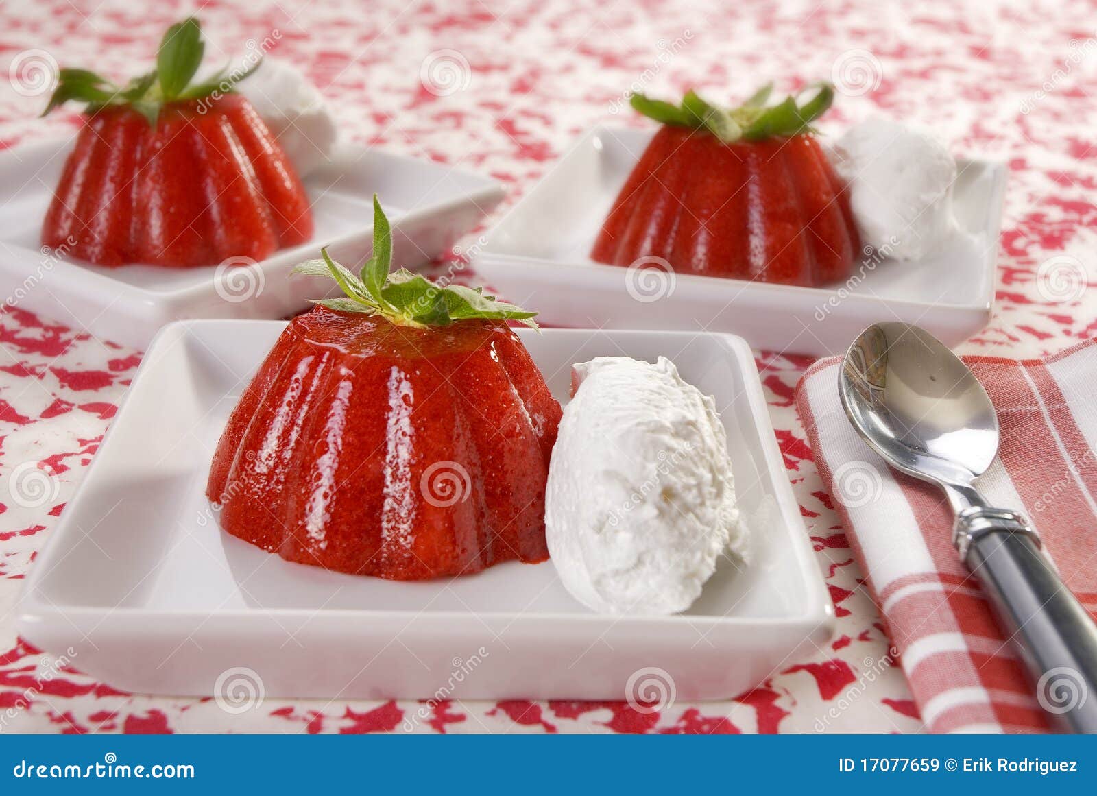 Strawberry jelly dessert stock image. Image of delicious - 17077659