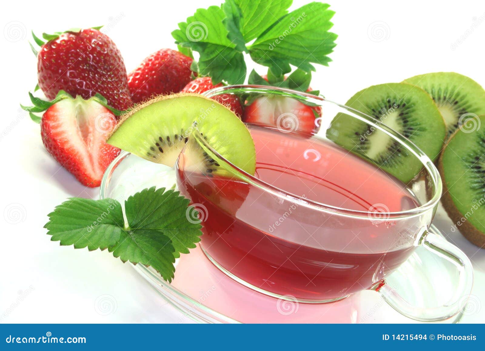 Strawberry Kiwi Tea stock photo. Image of warm, fruit - 14215494