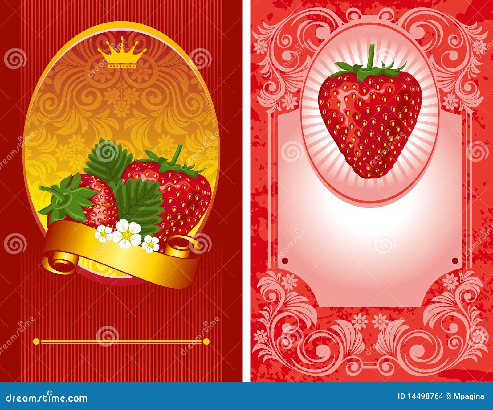 Strawberry label stock vector. Illustration of nature - 14490764