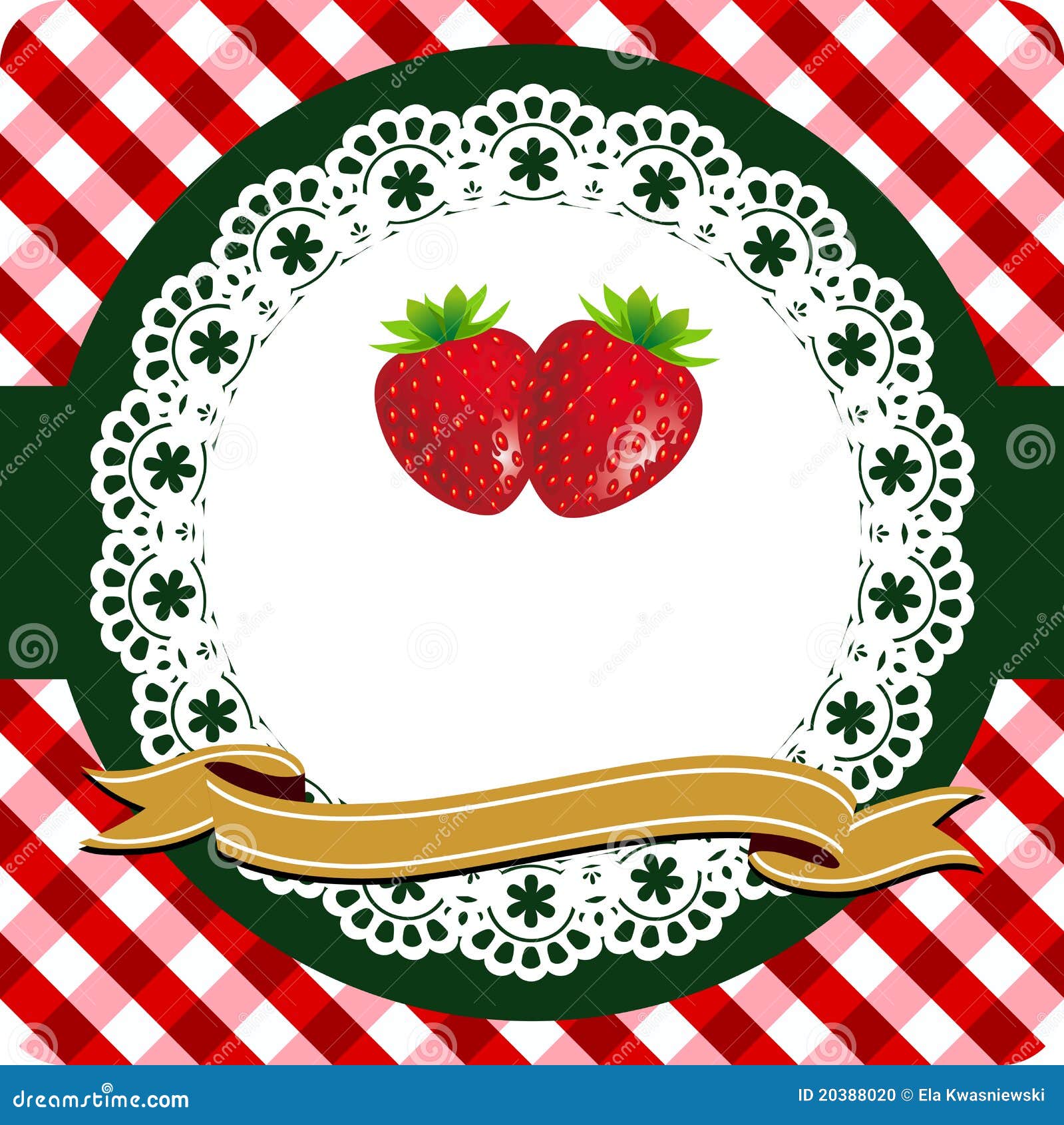 Strawberry label stock vector. Illustration of strawberry - 20388020