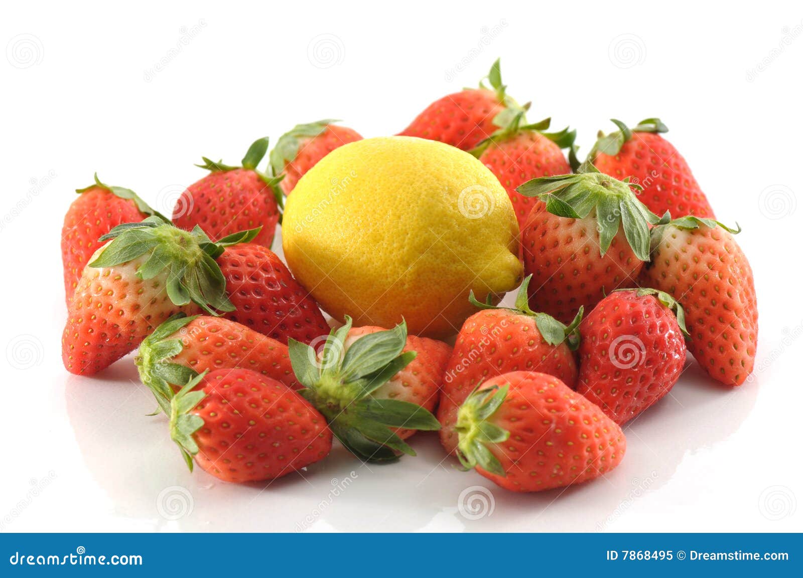 Strawberry and lemon stock image. Image of bunch, group - 7868495