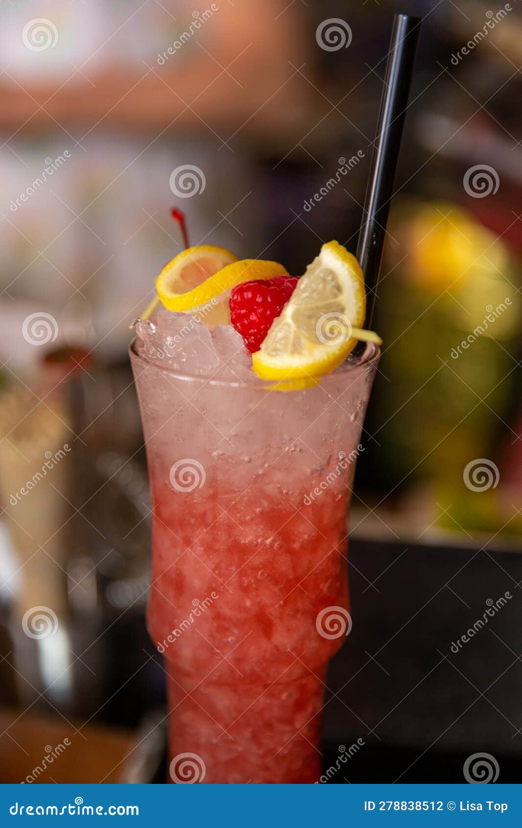 Strawberry lemonade on ice stock photo. Image of fizzy - 278838512