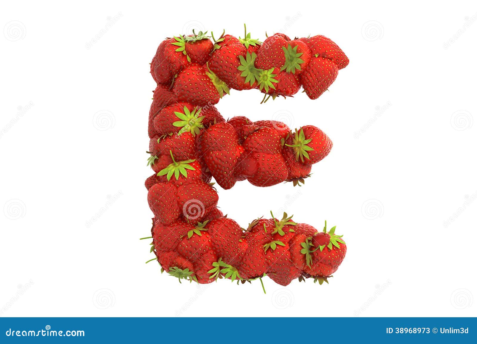 Strawberry letter E stock illustration. Illustration of juice - 38968973