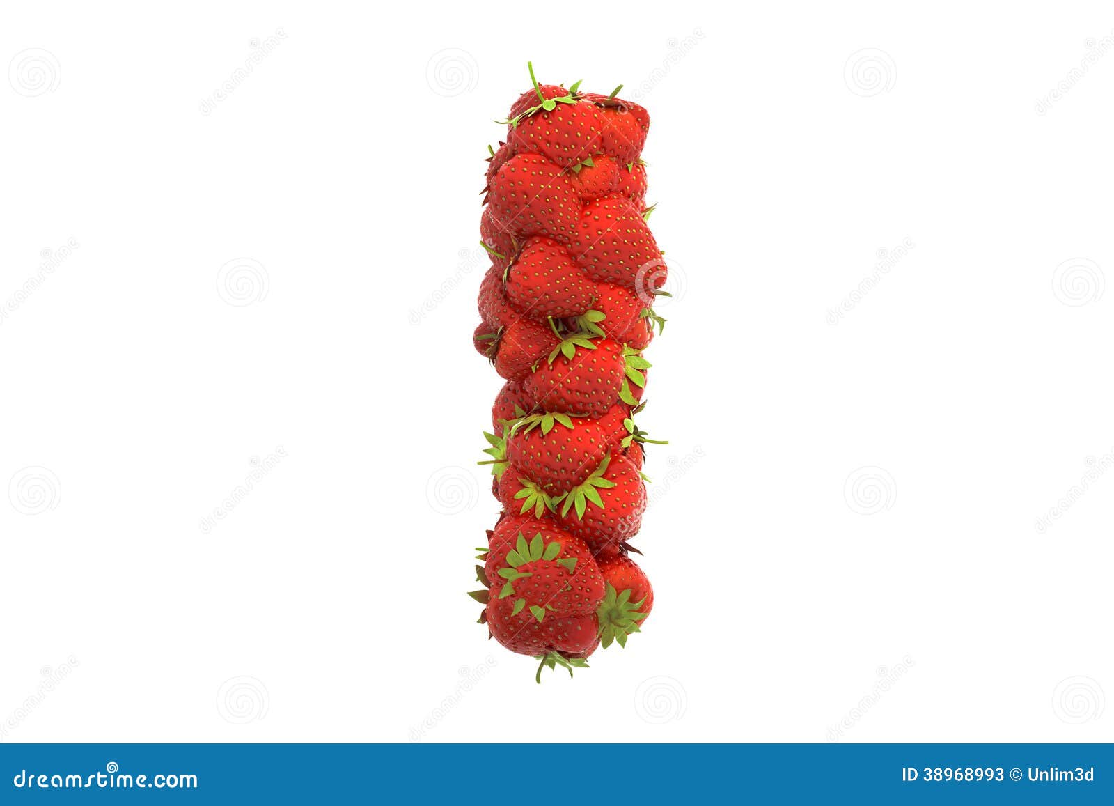 Strawberry letter I stock illustration. Illustration of fruit - 38968993