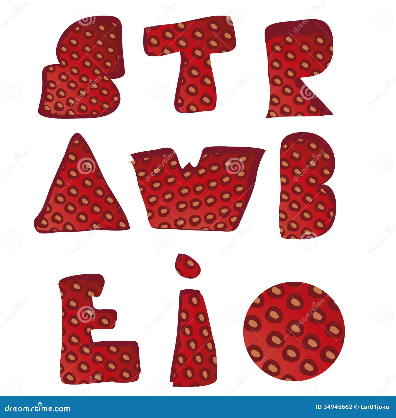Strawberry Letters Stock Photography - Image: 34945662