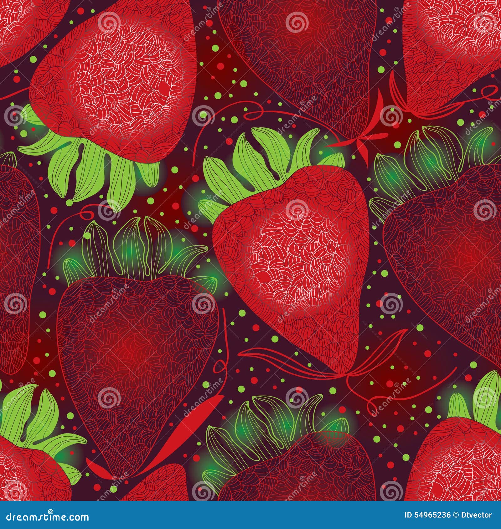 Strawberry Line Abstract Seamless Pattern Stock Vector - Illustration ...