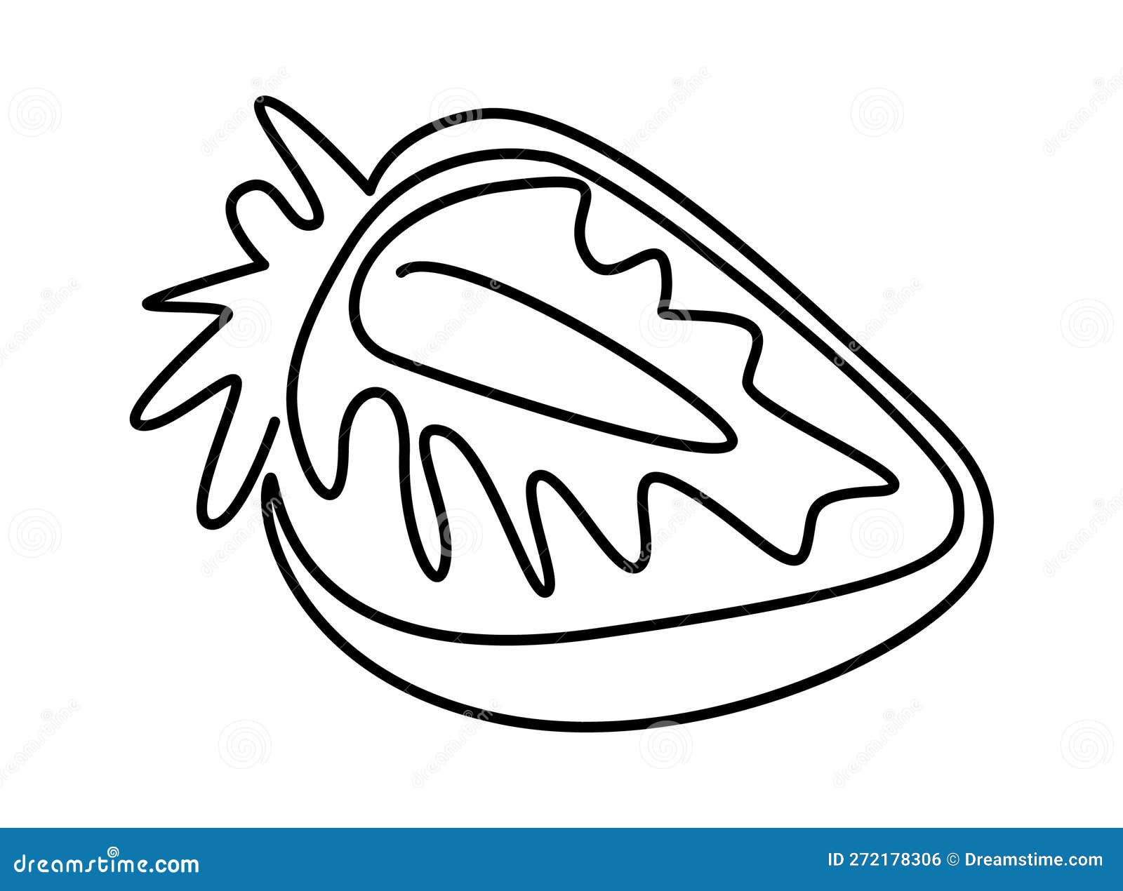 Strawberry Line Art Element Stock Vector - Illustration of shape, line ...