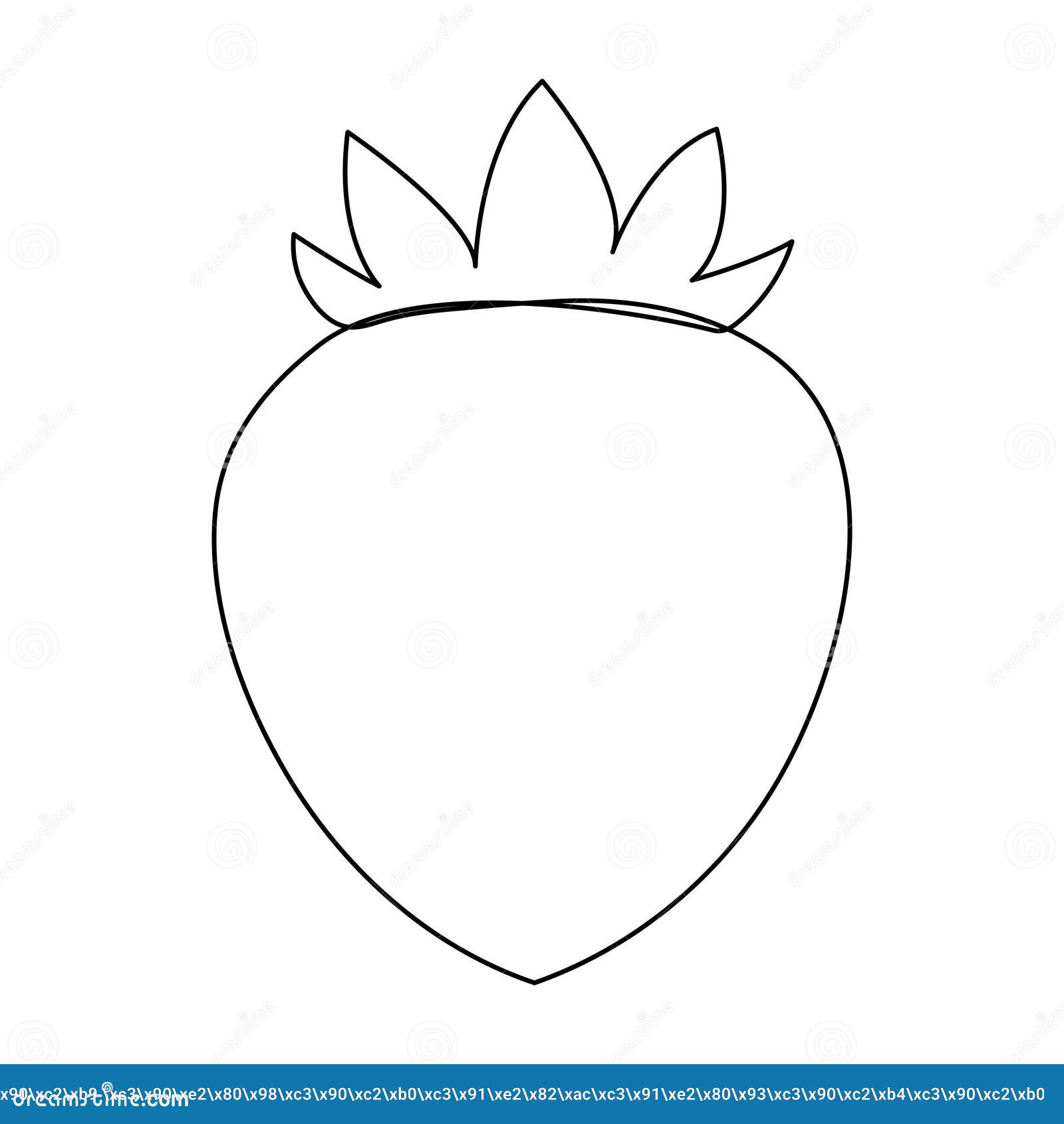 Strawberry line drawing stock illustration. Illustration of food ...