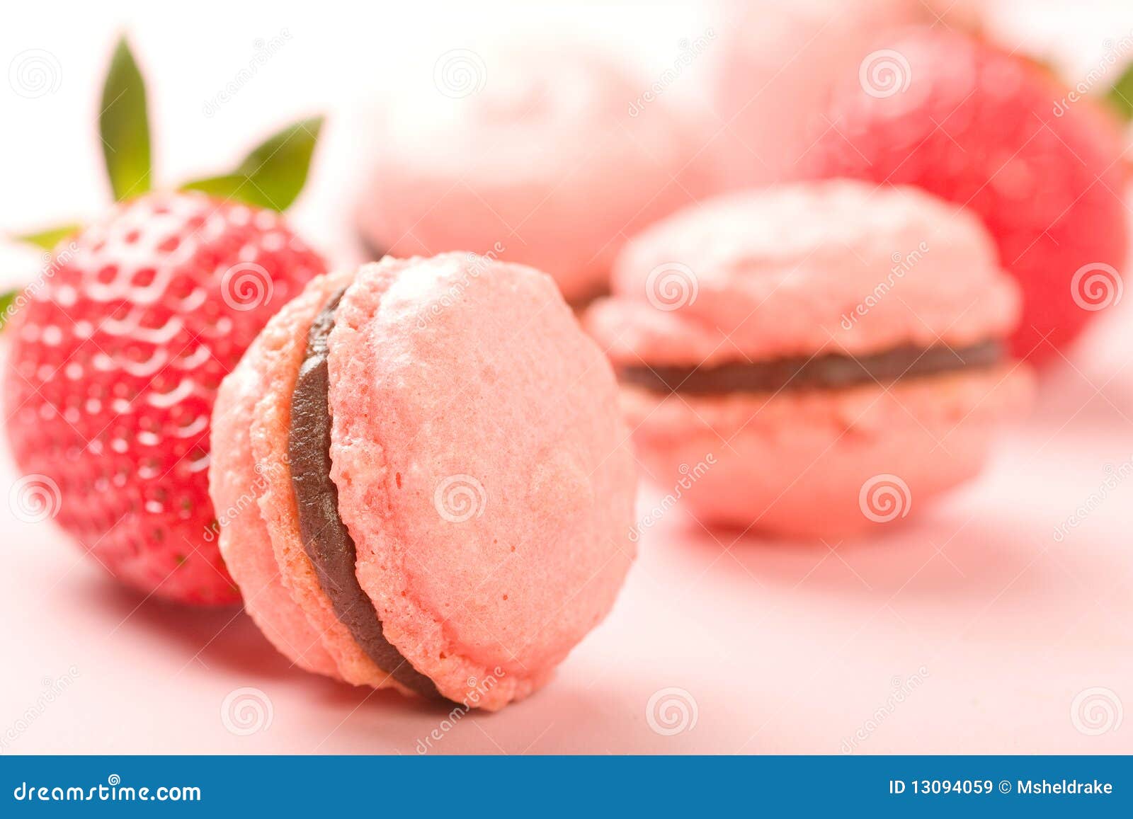 Strawberry Macaroons stock image. Image of macaron, fruit - 13094059