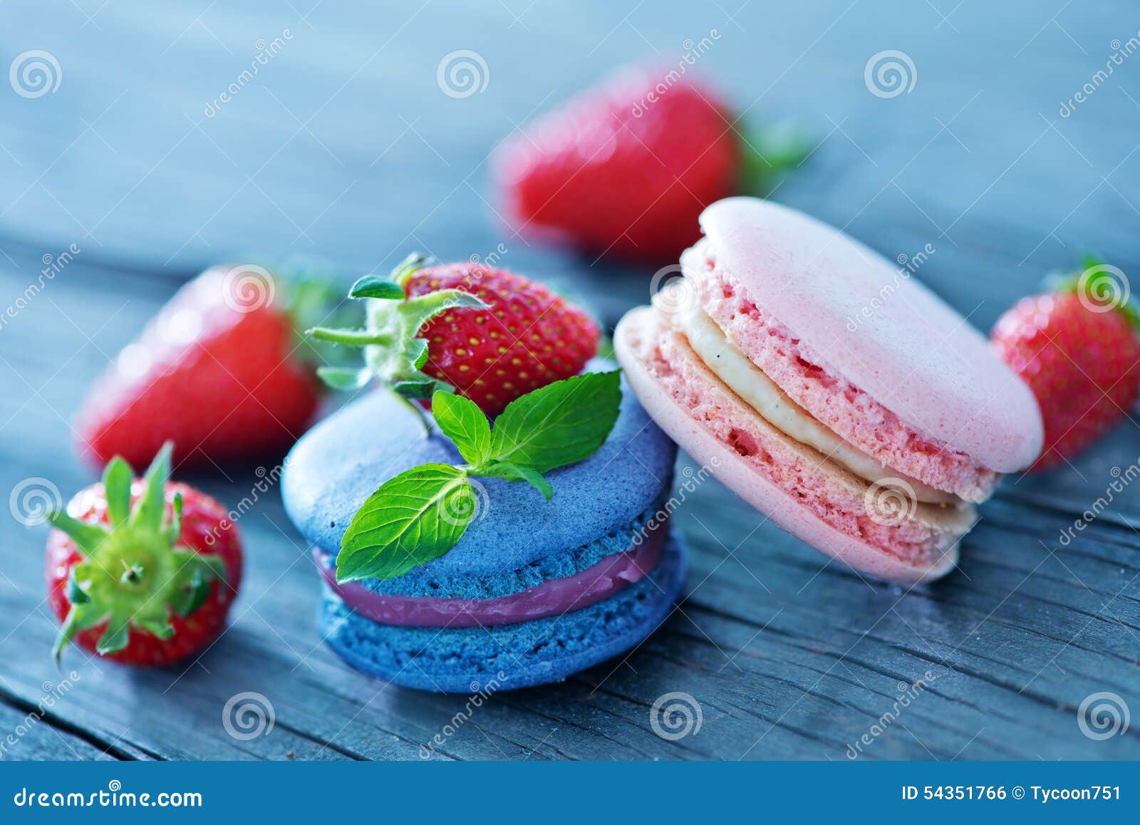 Strawberry macaroons stock photo. Image of chocolate - 54351766