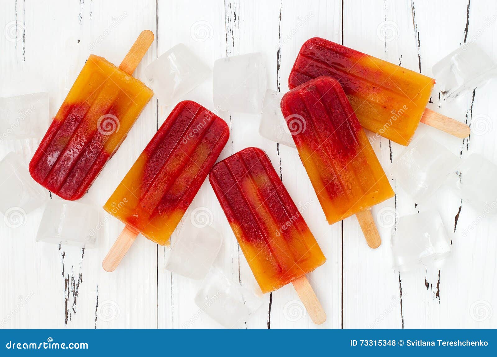 Strawberry Mango Popsicles - Ice Pops - Paletas. Stock Photo - Image of ...